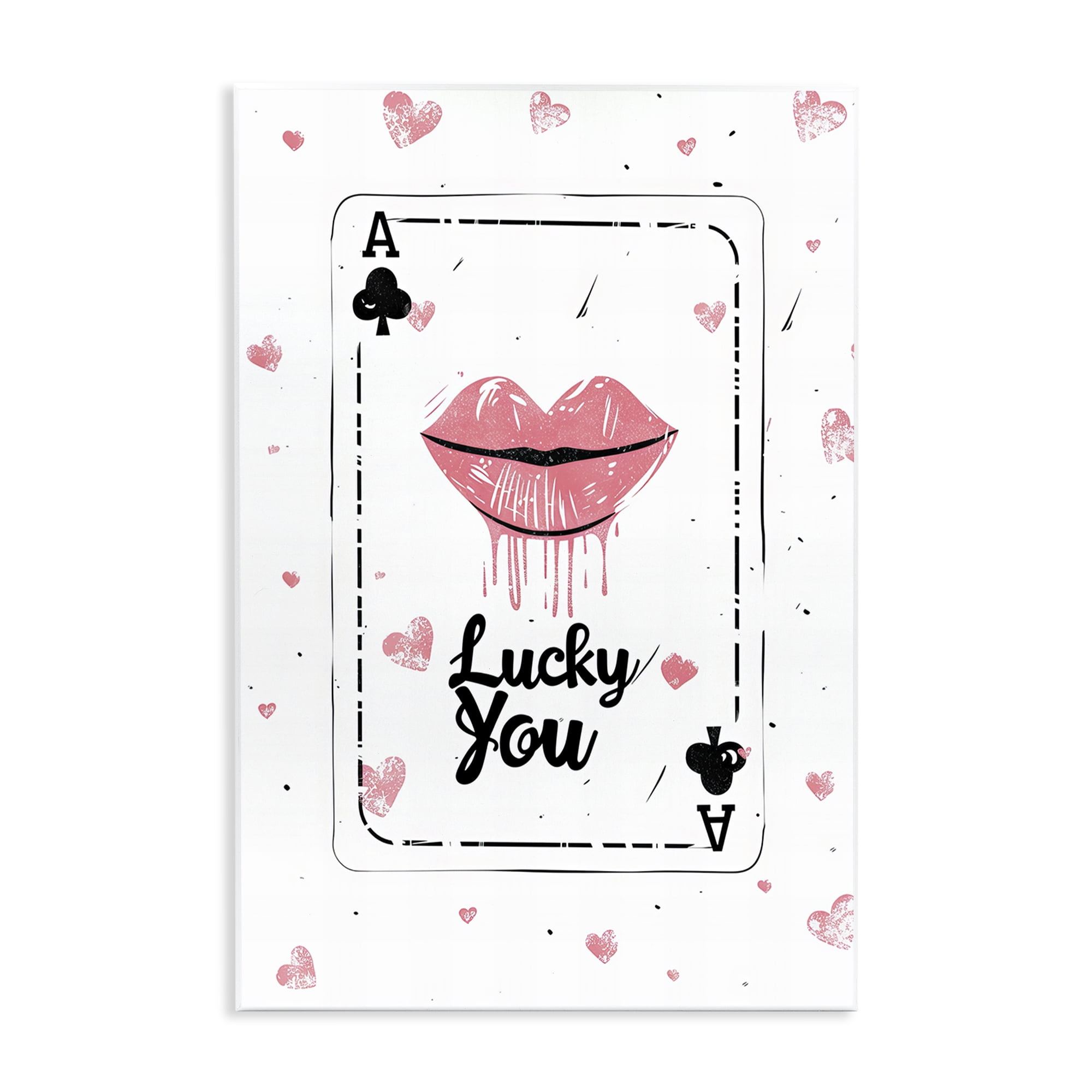 Stupell Industries Lucky You Playing Card Quotes and Sayings Painting ...