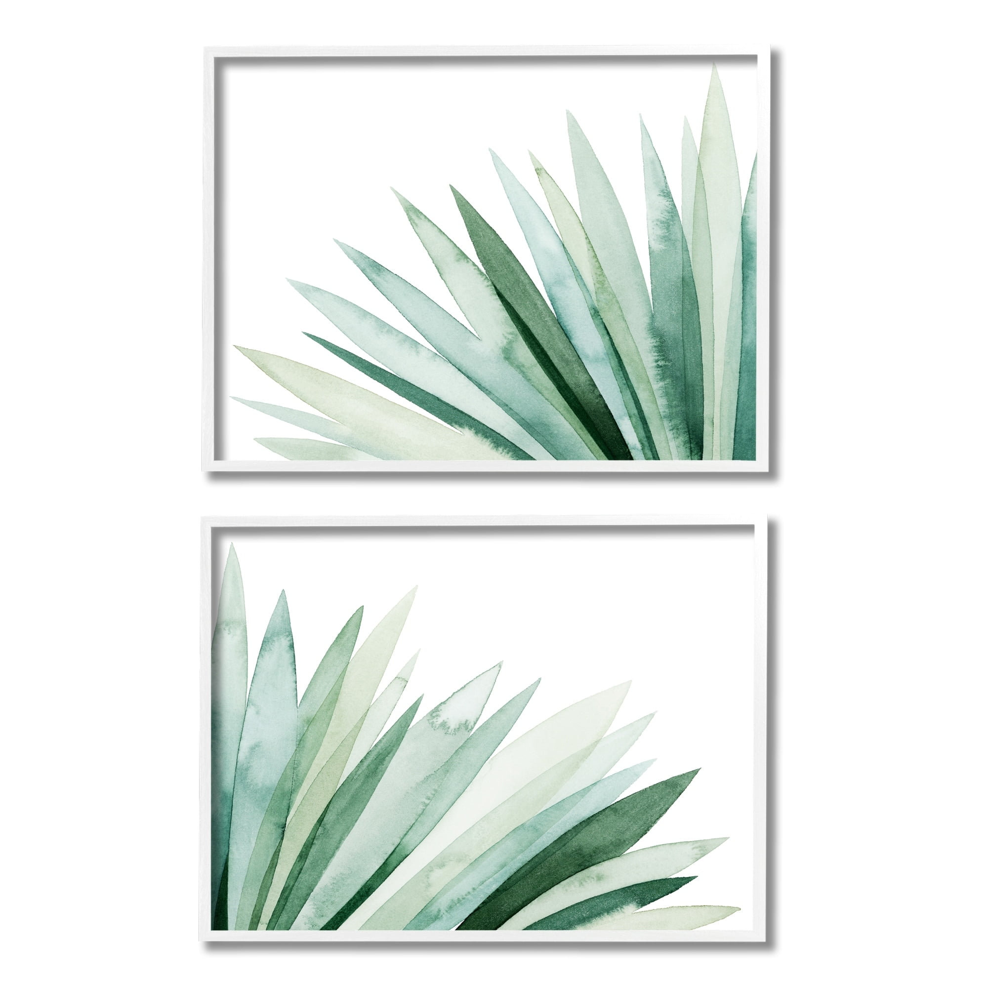 Stupell Industries Lush Green Botanicals Grass Leaves Watercolor Detail ...