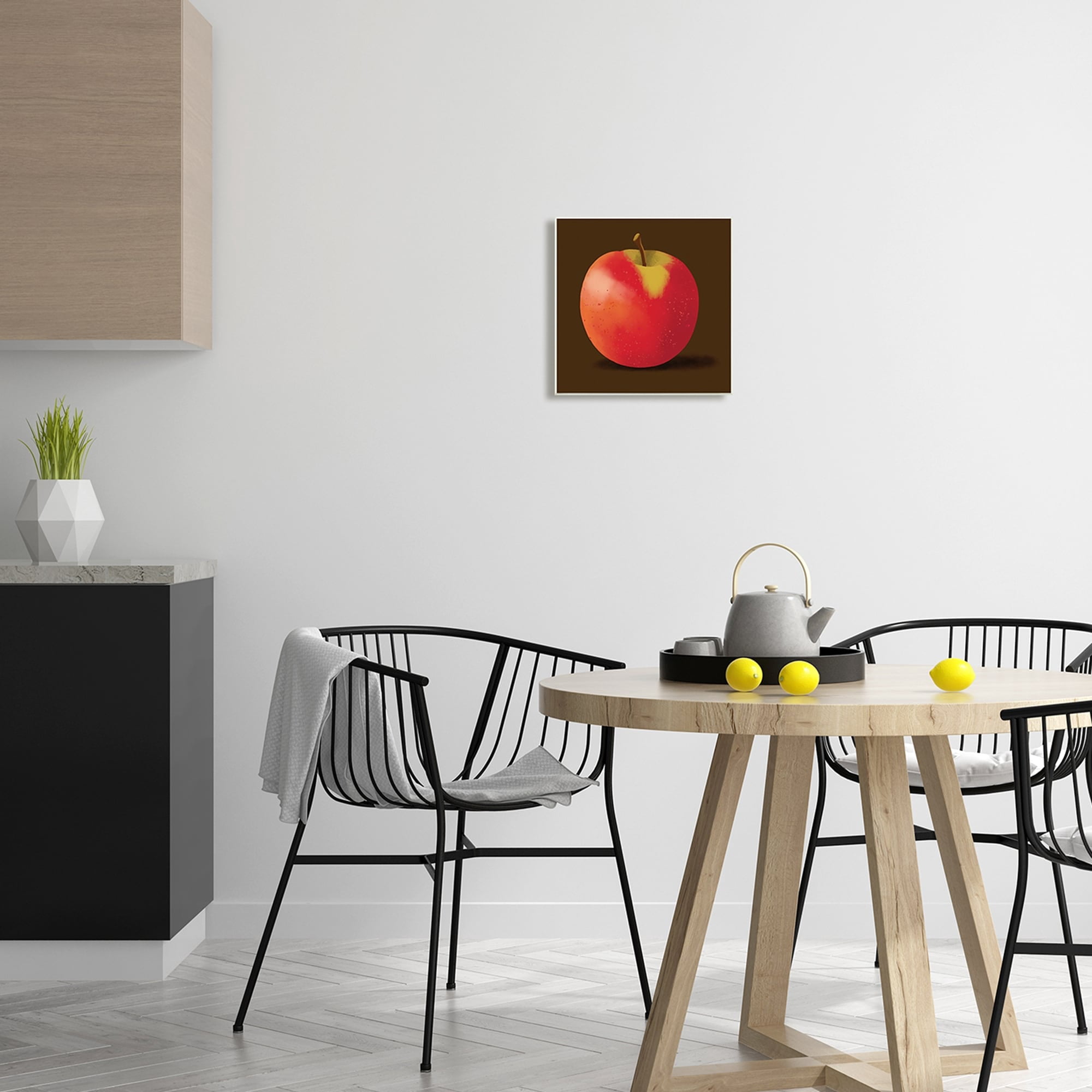 Stupell Industries Lush Red Apple Detailed Portrait Design Graphic Art ...