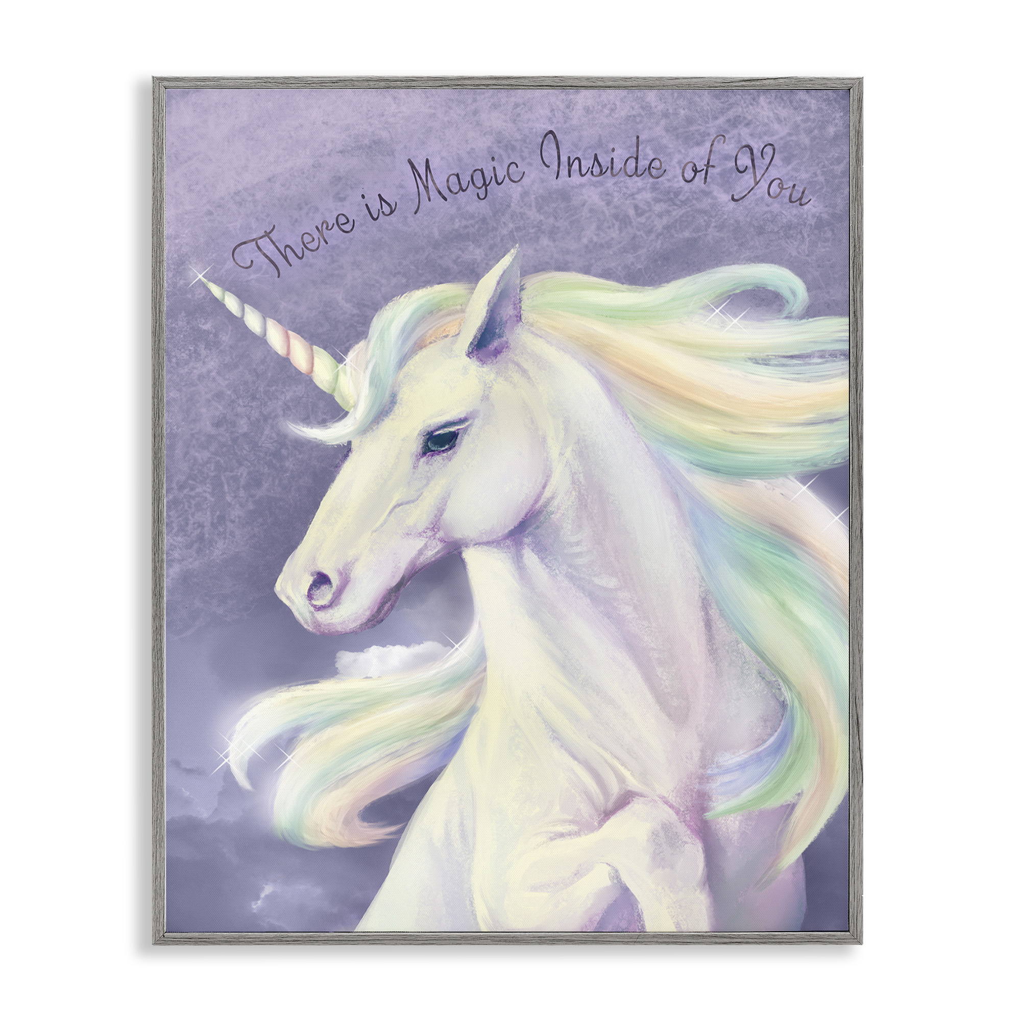 Stupell Industries Magic Inside Of You Inspirational Unicorn ...