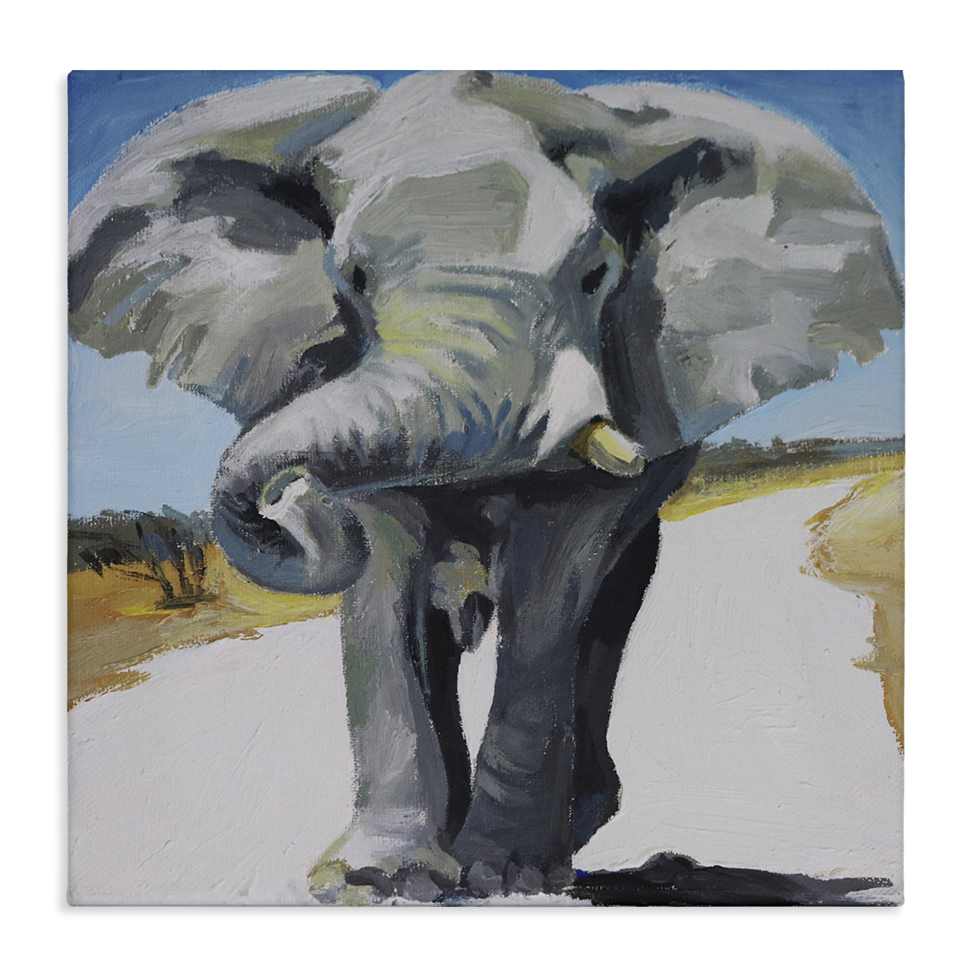Stupell Industries Majestic Elephant on Path Canvas Wall Art, design by ...