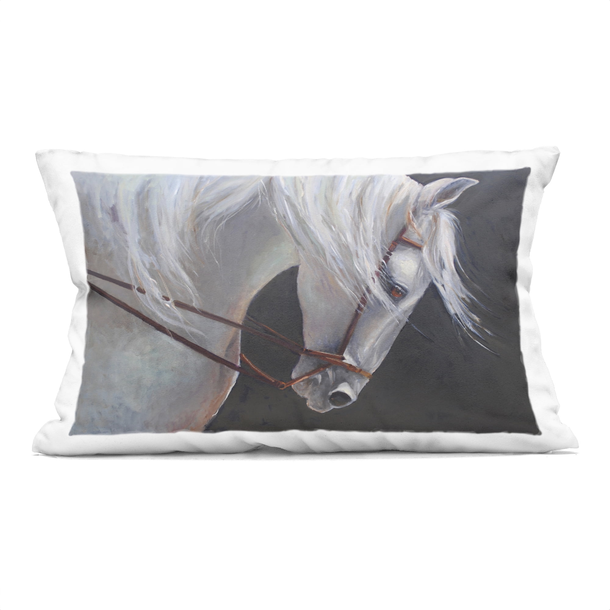 Stupell Industries Majestic White Mare Decorative Printed Throw Pillow ...