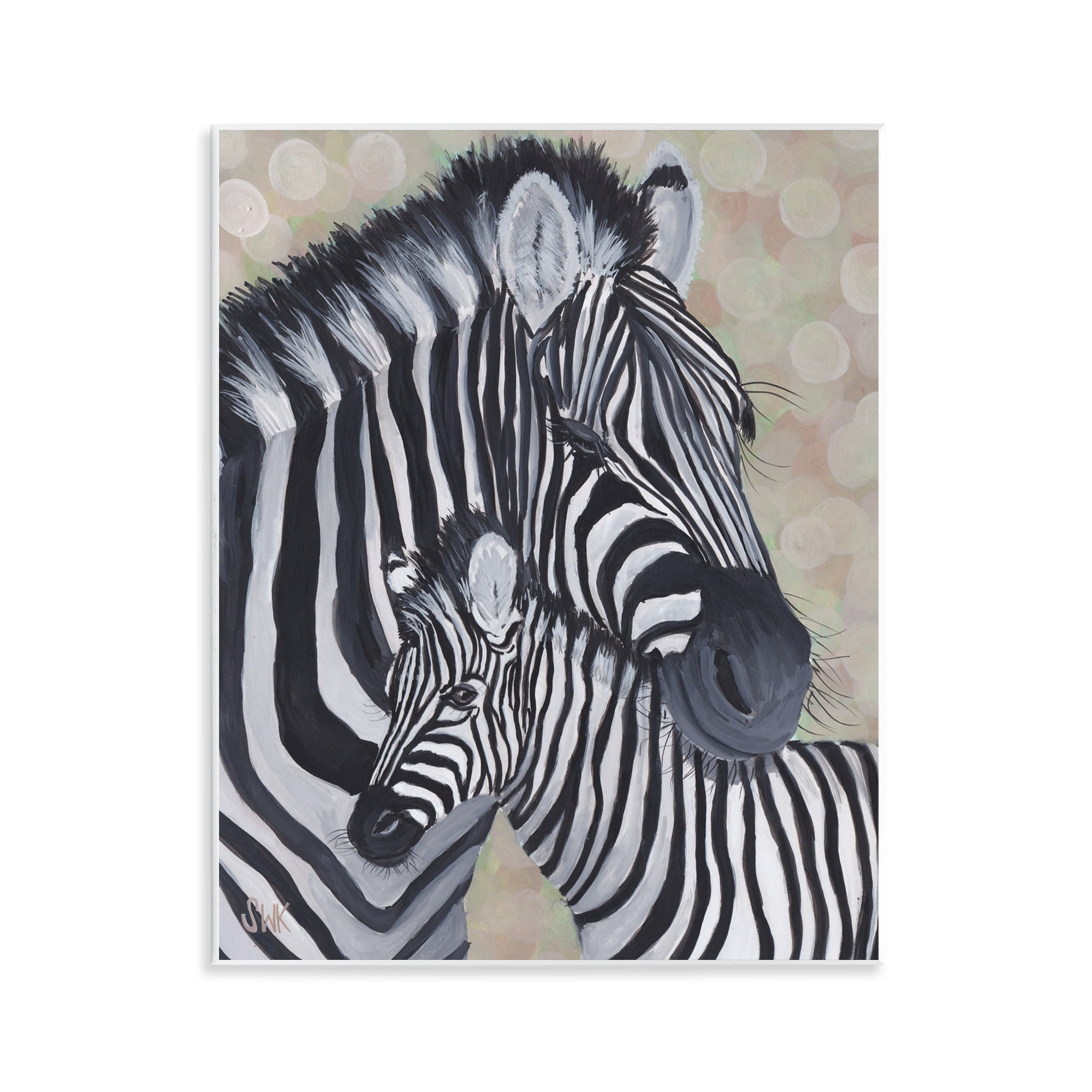 Stupell Industries Mama Zebra & Her Foal Wall Plaque Art, design by ...