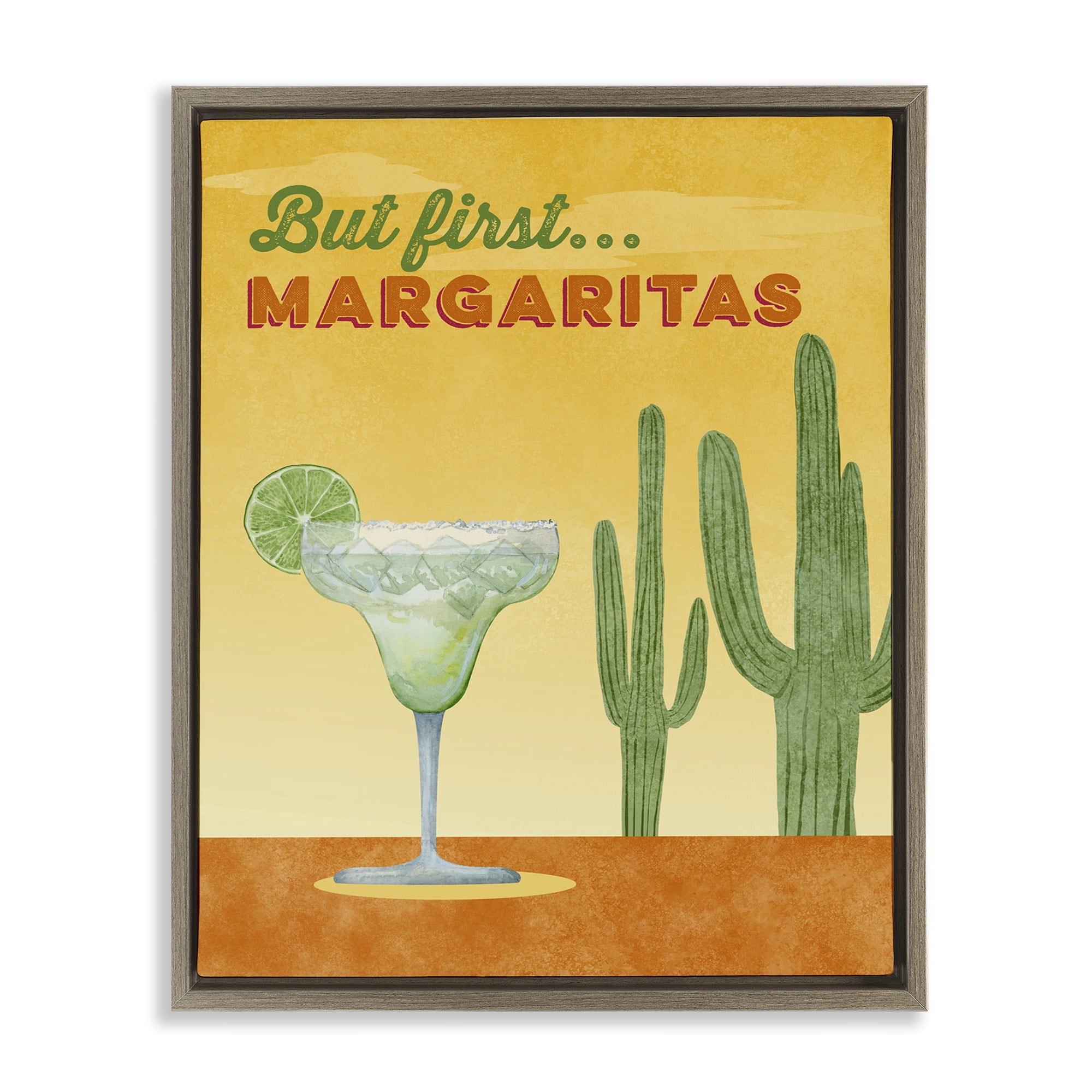 Stupell Industries Margarita & Desert Cactus Food & Beverage Painting ...