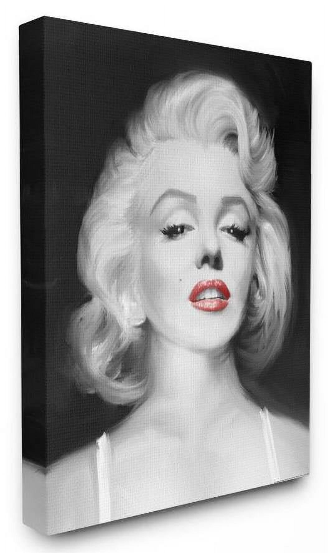 Stupell Industries Marilyn Portrait Red Vintage Hollywood Movie Star ...