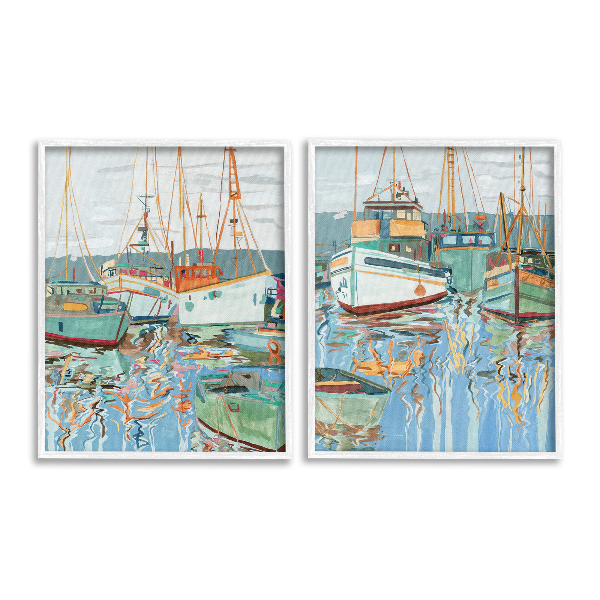Stupell Industries Marina Ships Reflection Wall Art - 24x30 - Walmart.com
