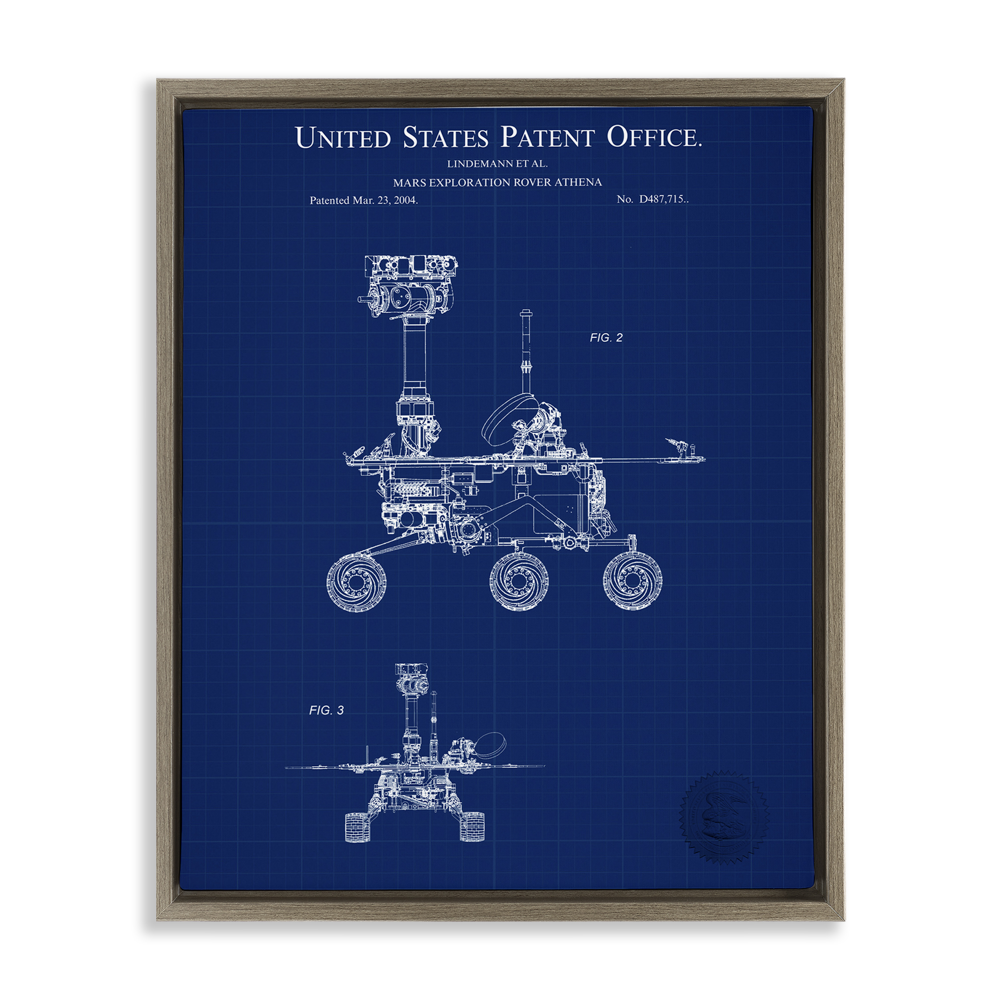 Stupell Industries Mars Exploration Blueprint Transportation Painting ...
