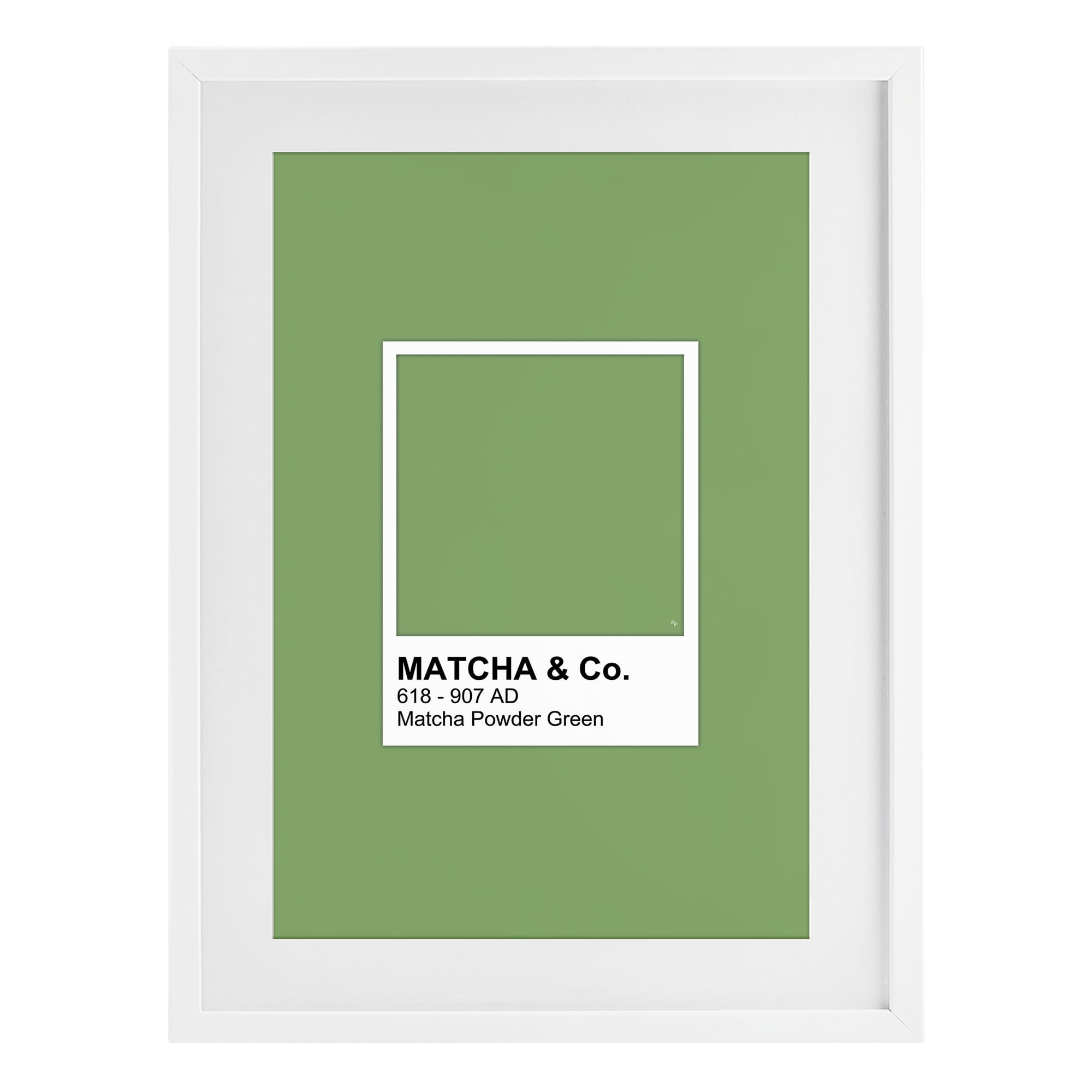 Stupell Industries Matcha Powder Green Shade White Framed Print Under ...