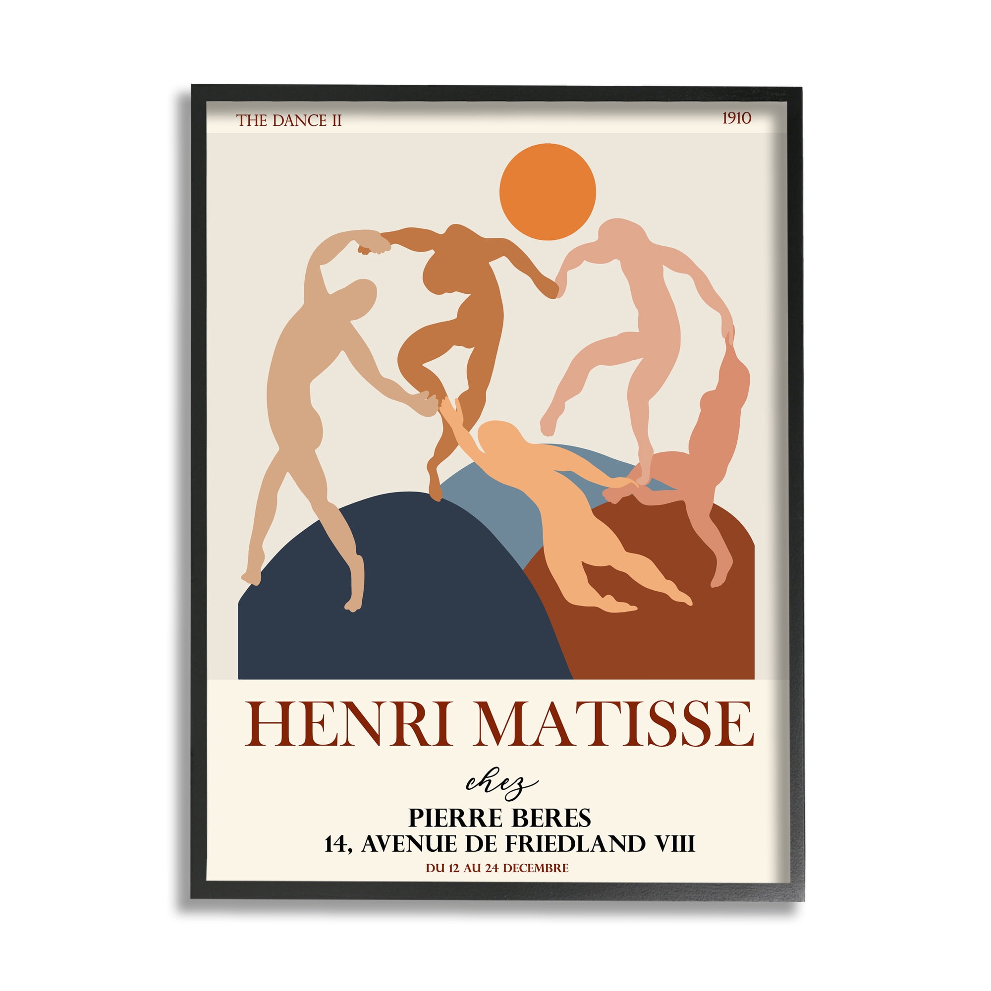 Stupell Industries Matisse Dancing Circle Terracotta Abstract Layered ...