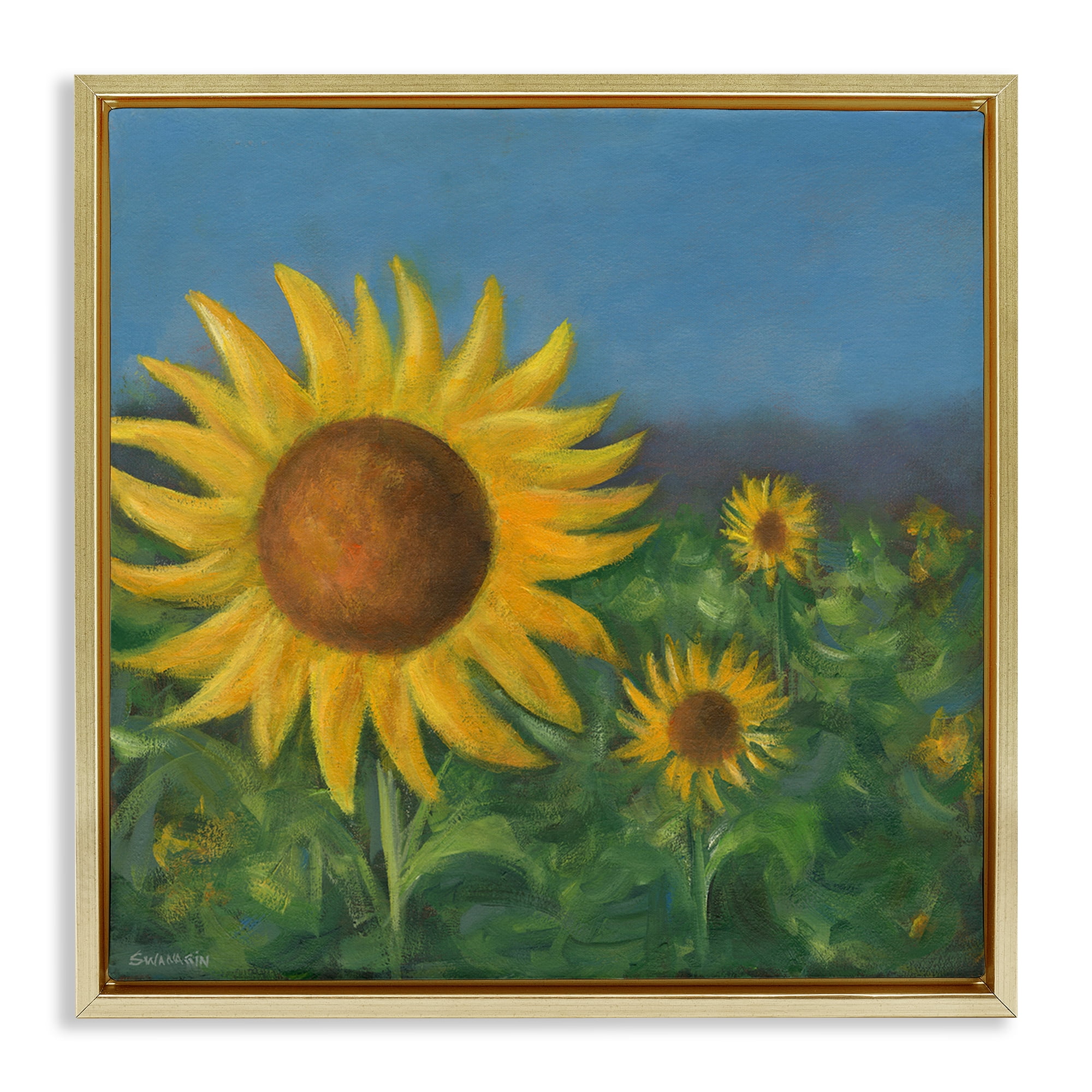 Stupell Industries Mellow Sunflower Garden Botanical & Floral Painting ...