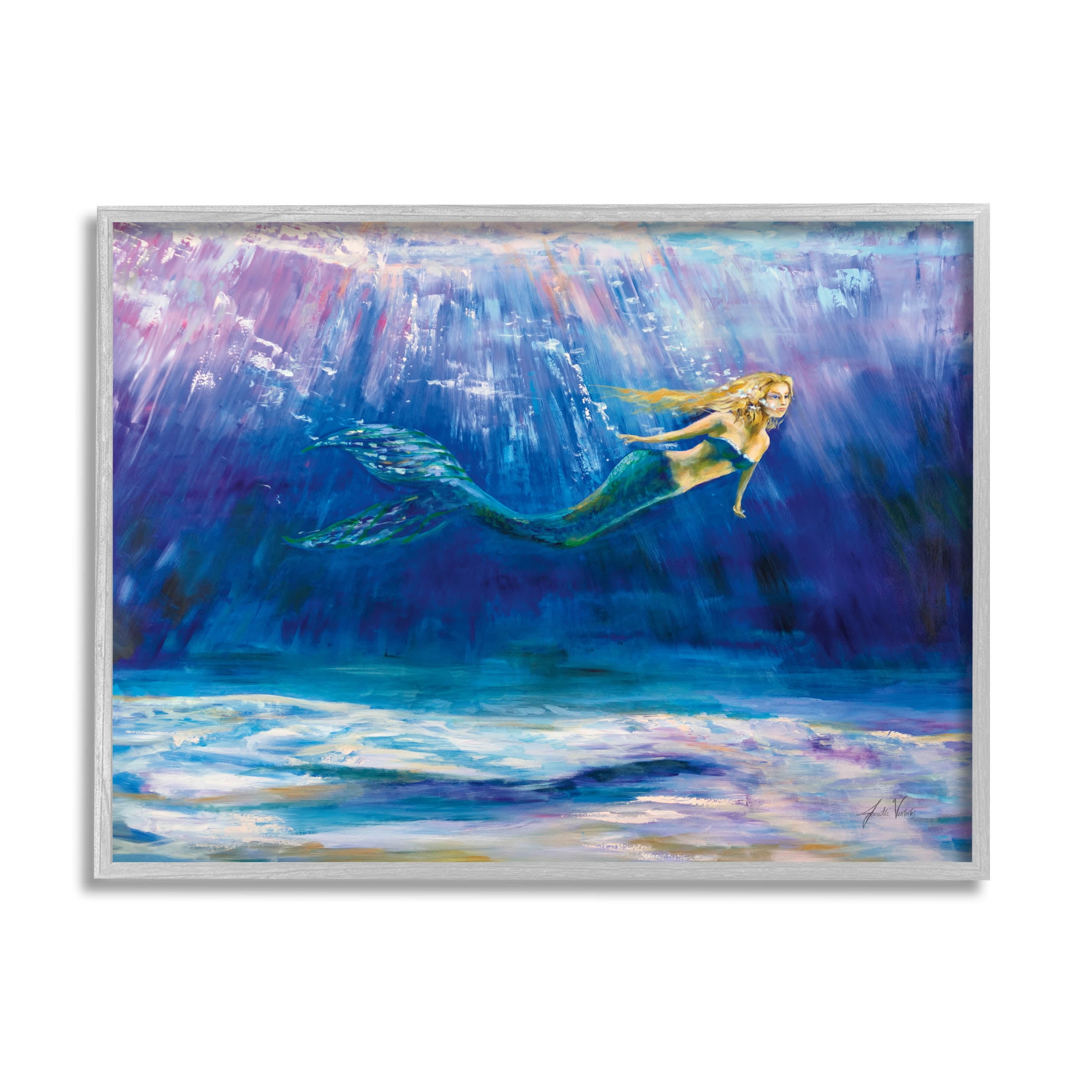Mermaid Swimming Painting