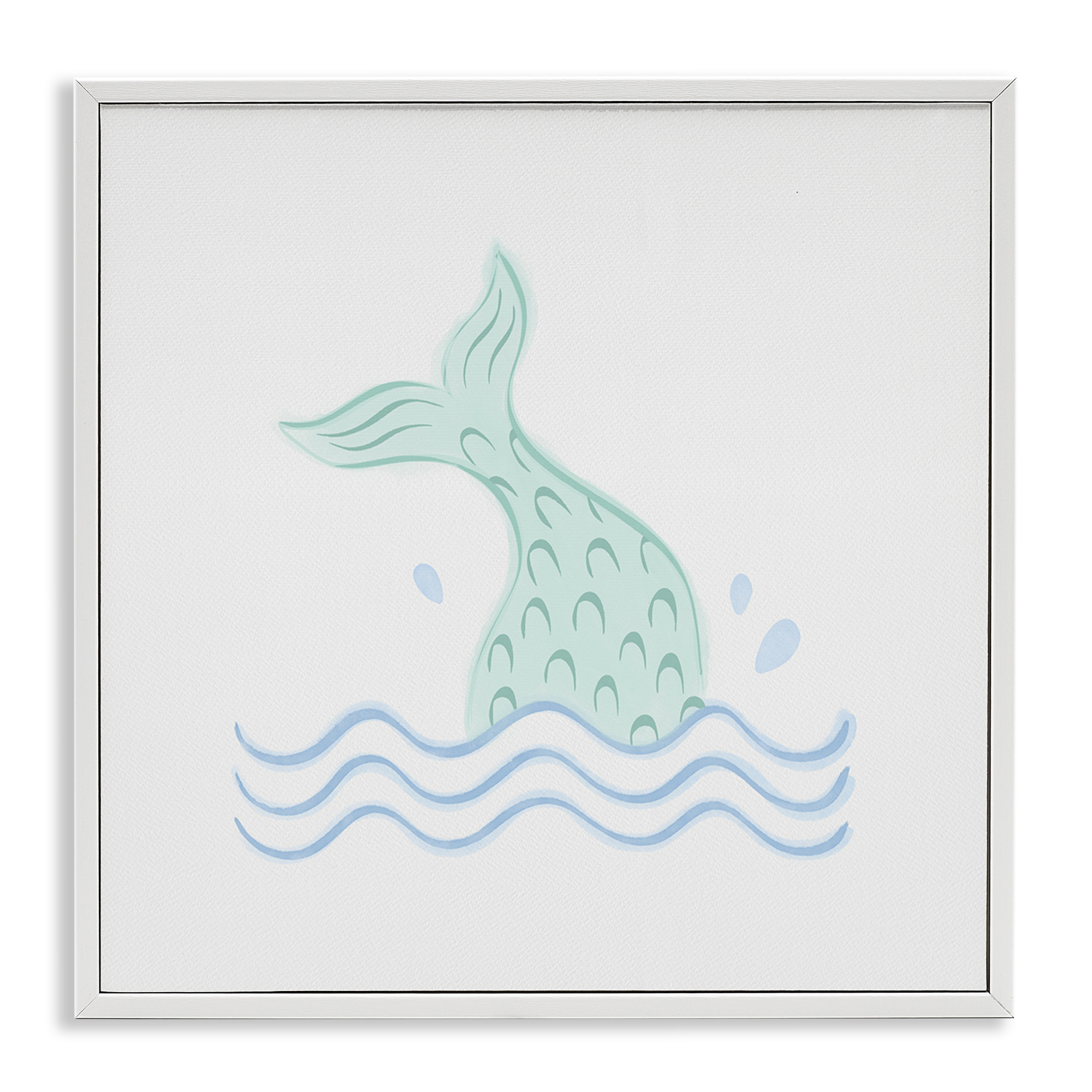 Stupell Industries Mermaid Tail in Water Fantasy & Sci-Fi Painting ...