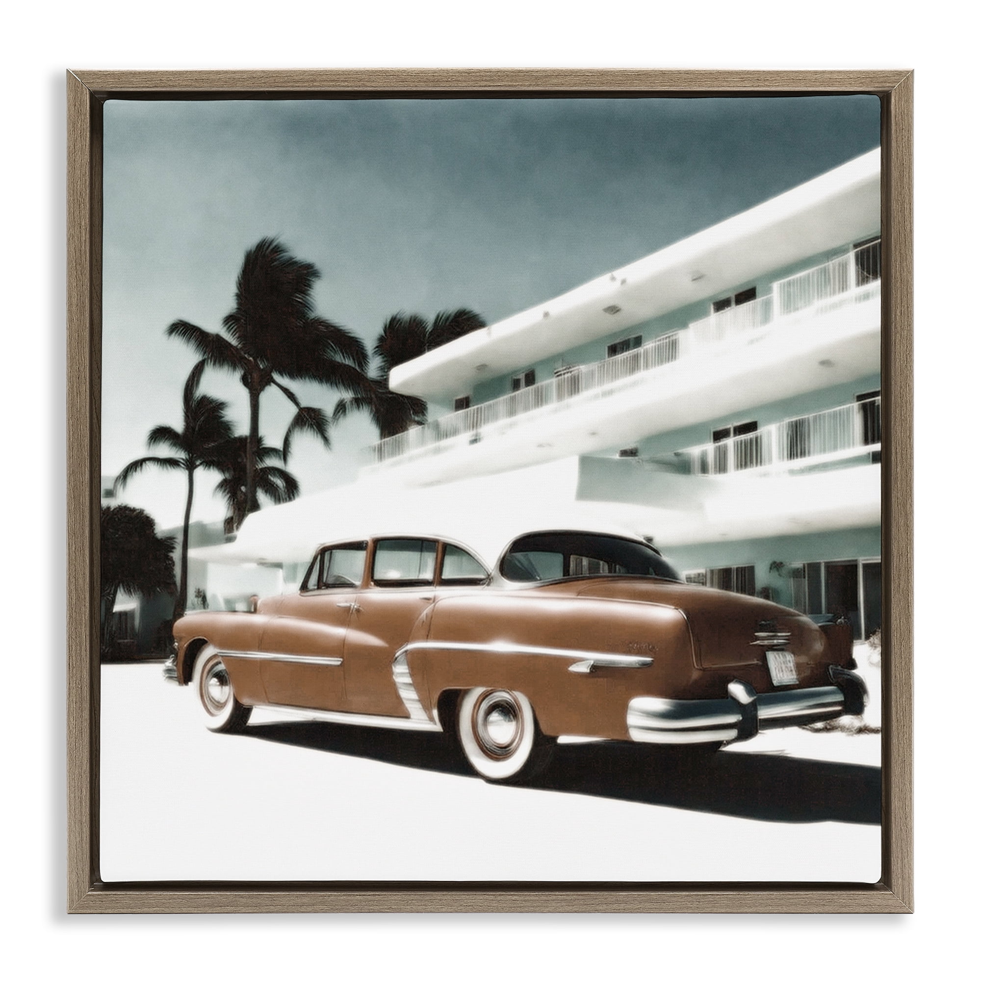 Stupell Industries Miami Classic Automobile Transportation Painting ...