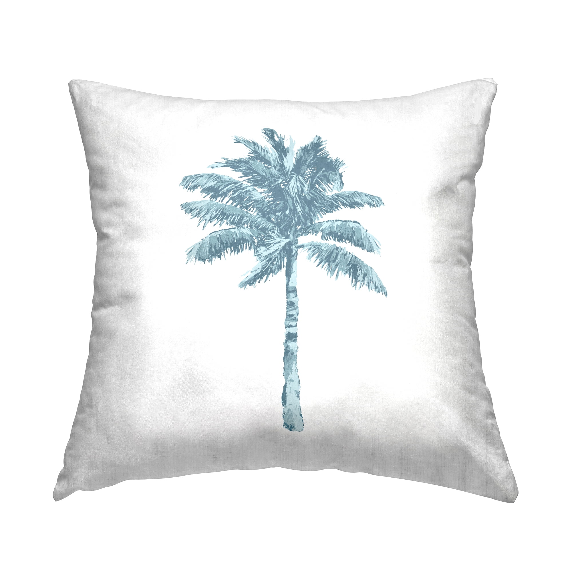 Stupell Industries Minimal Blue Palm Tree Printed Throw Pillow Design ...