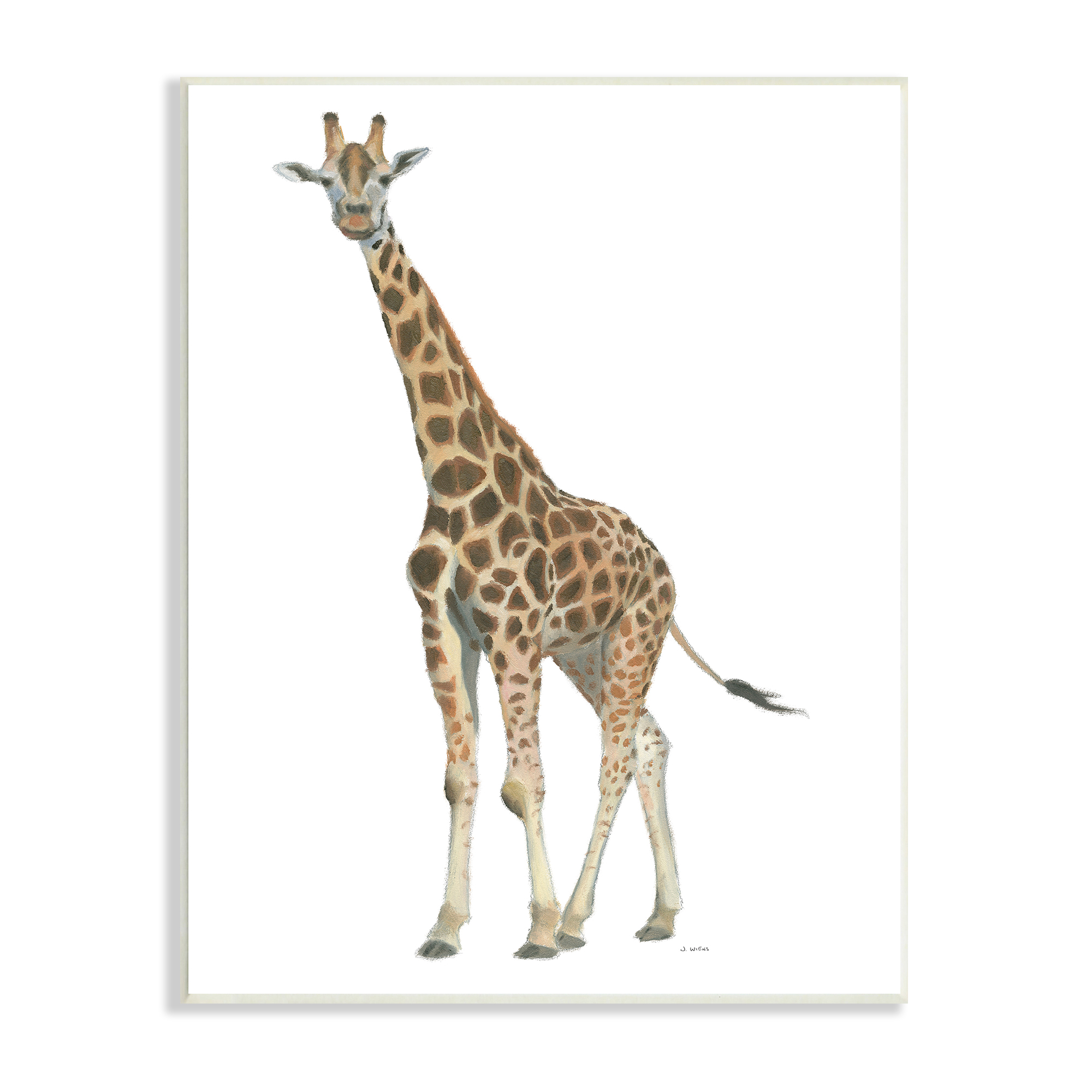 Stupell Industries Minimal Giraffe Portrait Patterned Safari Animal ...