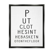 Stupell Industries Laundry Symbols Guide Typography Metallic Gold Framed Floating Canvas Wall ...