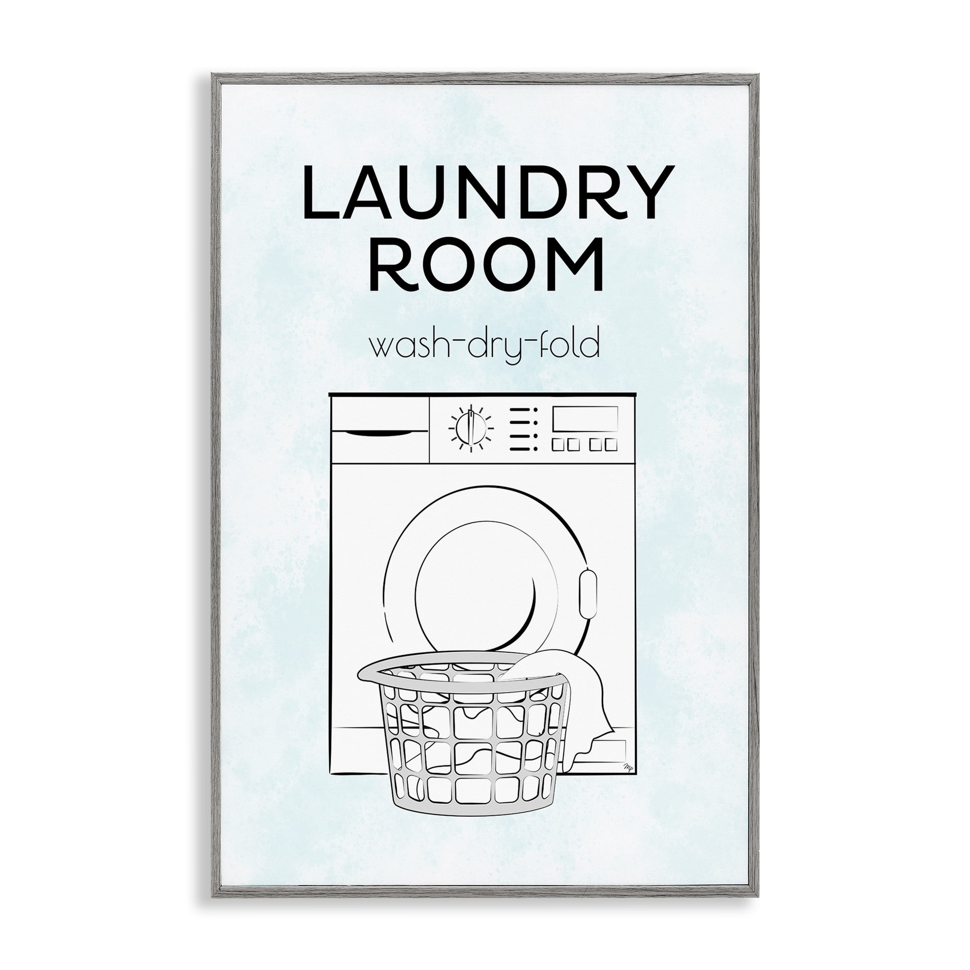 Stupell Industries Minimal Laundry Wash Dry Fold Bath & Laundry ...