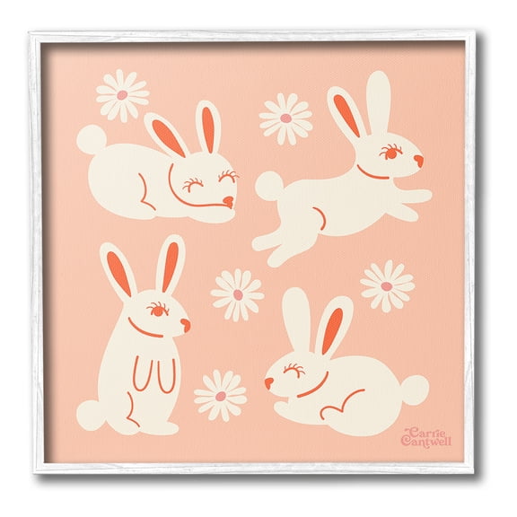Stupell Industries Bunny in Spring Nature Animals & Insects Painting ...