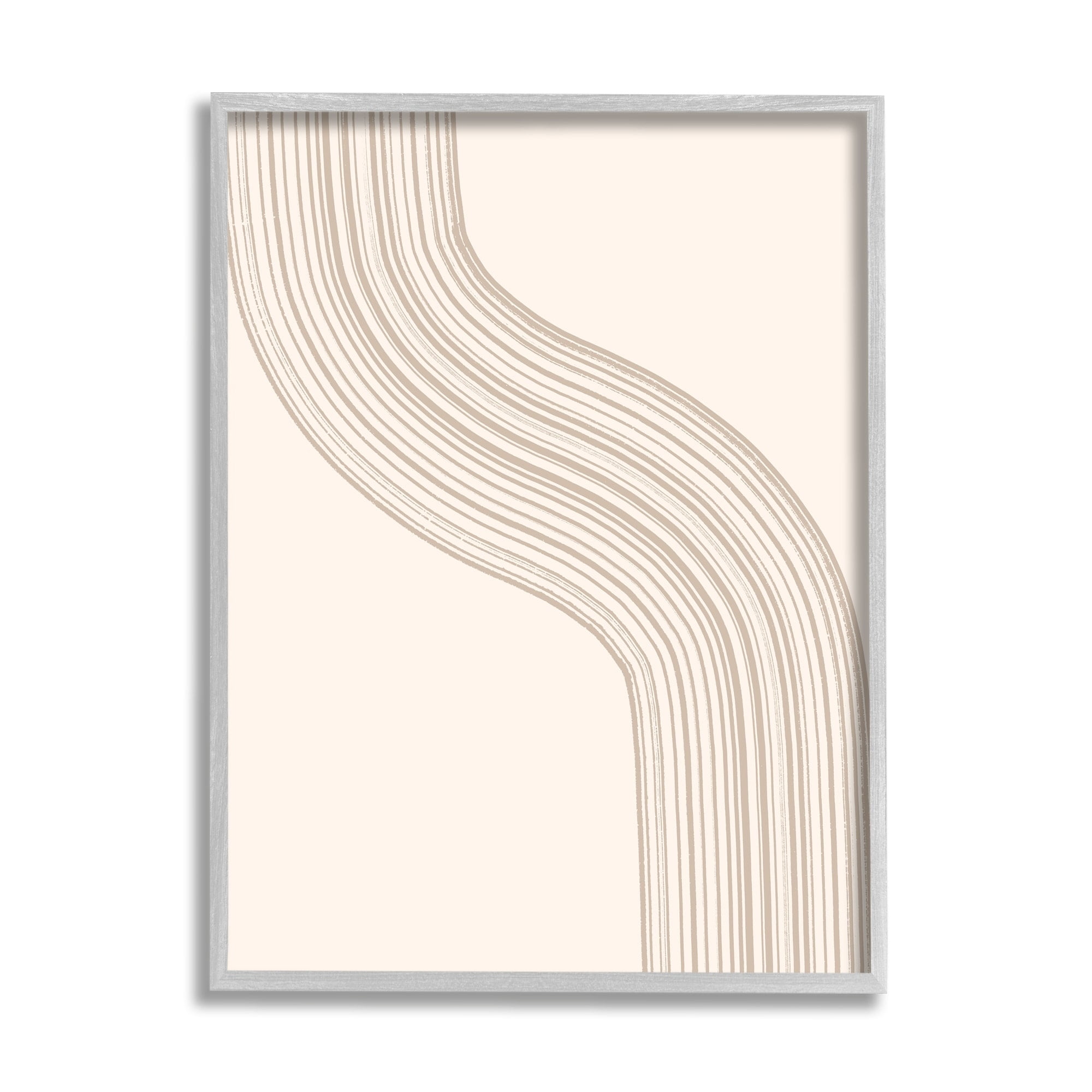 Stupell Industries Minimal Retro Curved Stripes Neutral Beige Tones ...