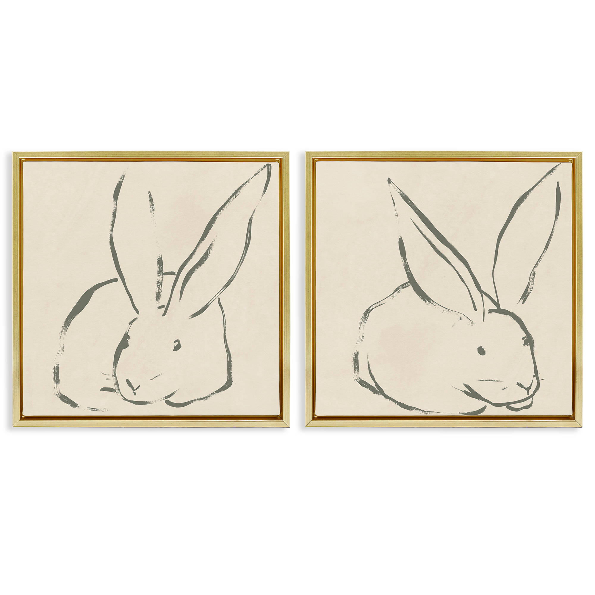 Stupell Industries Minimalist Resting Rabbit Line Drawing Animals ...