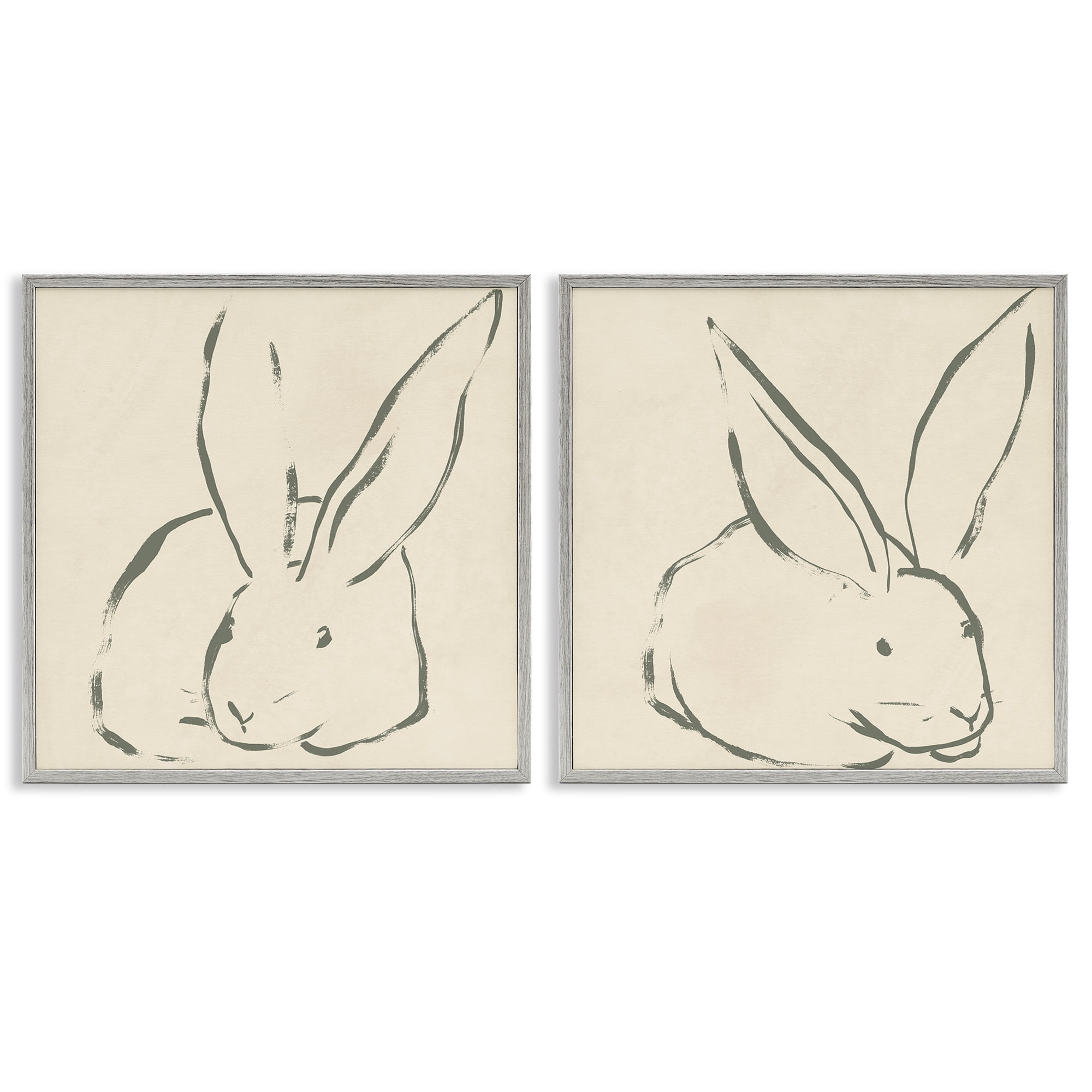 Stupell Industries Minimalist Resting Rabbit Line Drawing Animals ...