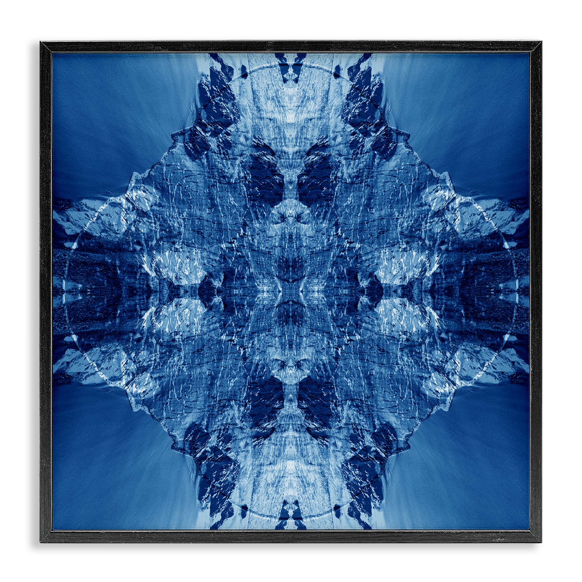 Stupell Industries Mirrored Symmetry Pattern Abstract Painting Black ...