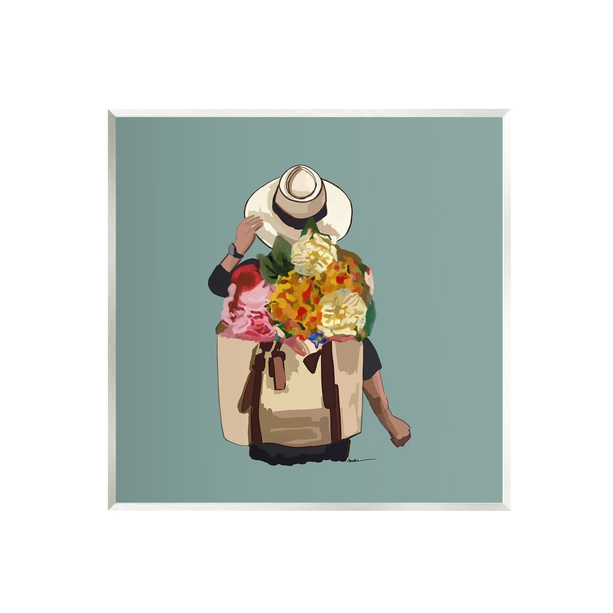 Stupell Industries Mixed Flower Arrangement Backpack Summer Blooms ...