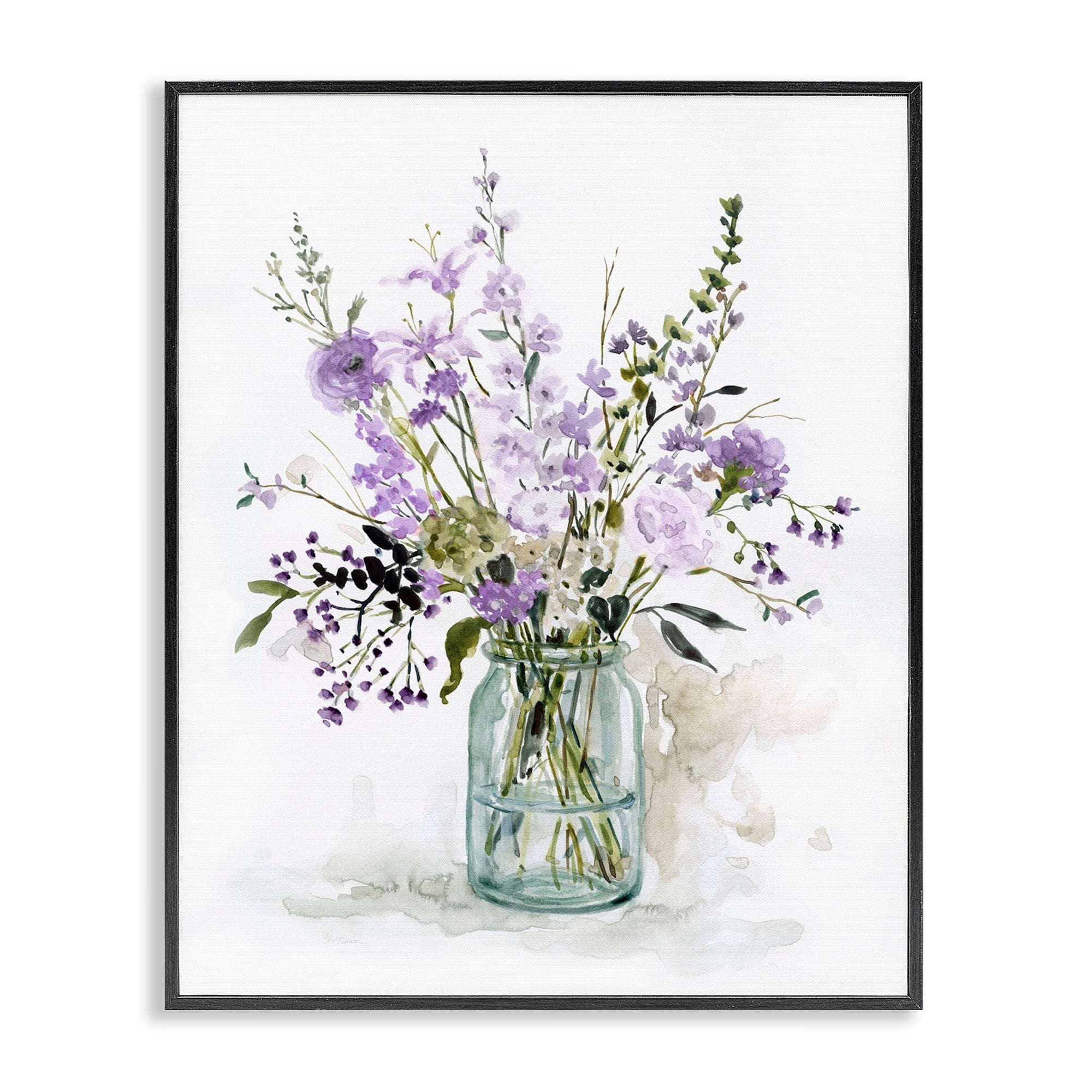 Stupell Industries Mixed Purple Botanicals Traditional Flower ...