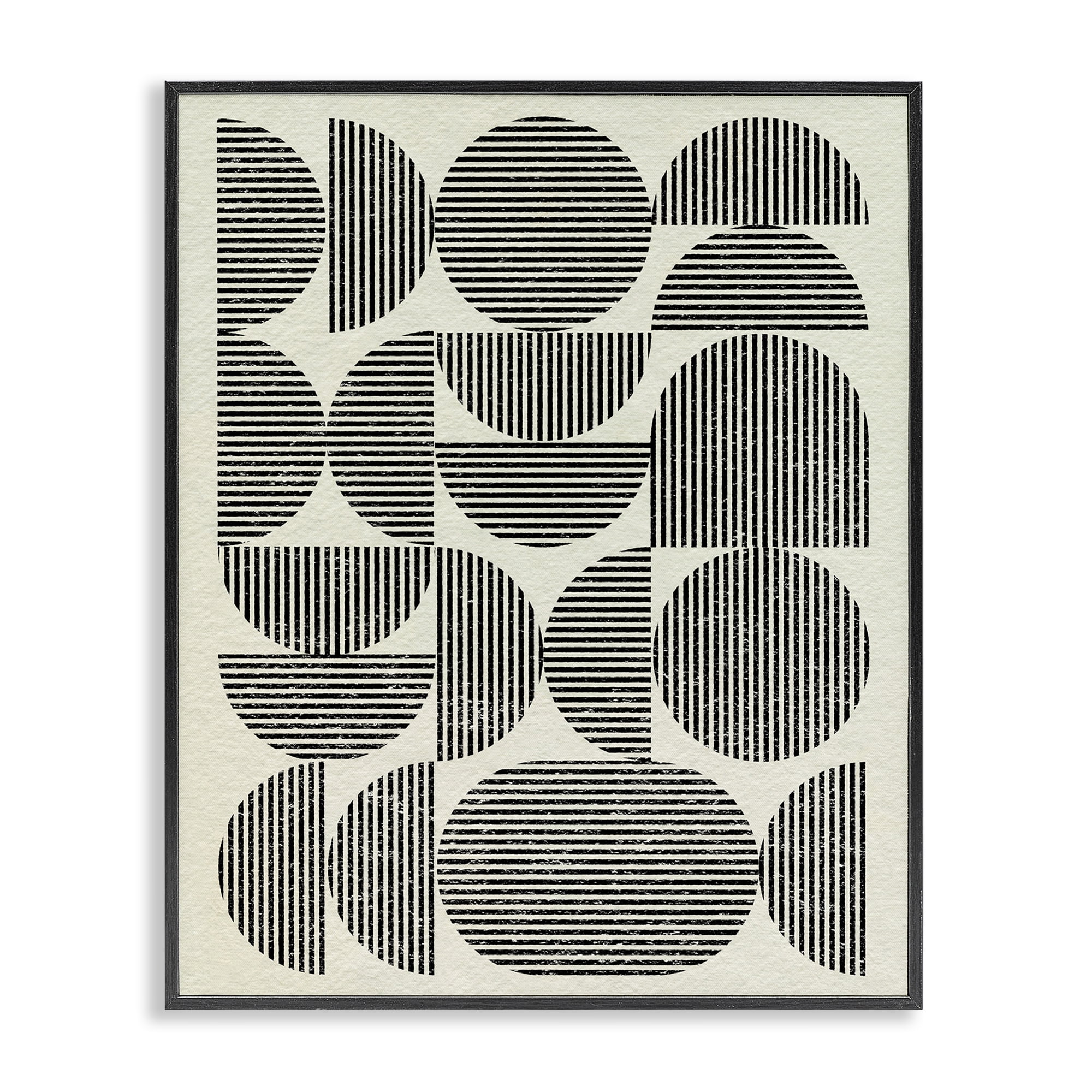 Stupell Industries Modern Arch Shapes Abstract Painting Black Framed ...