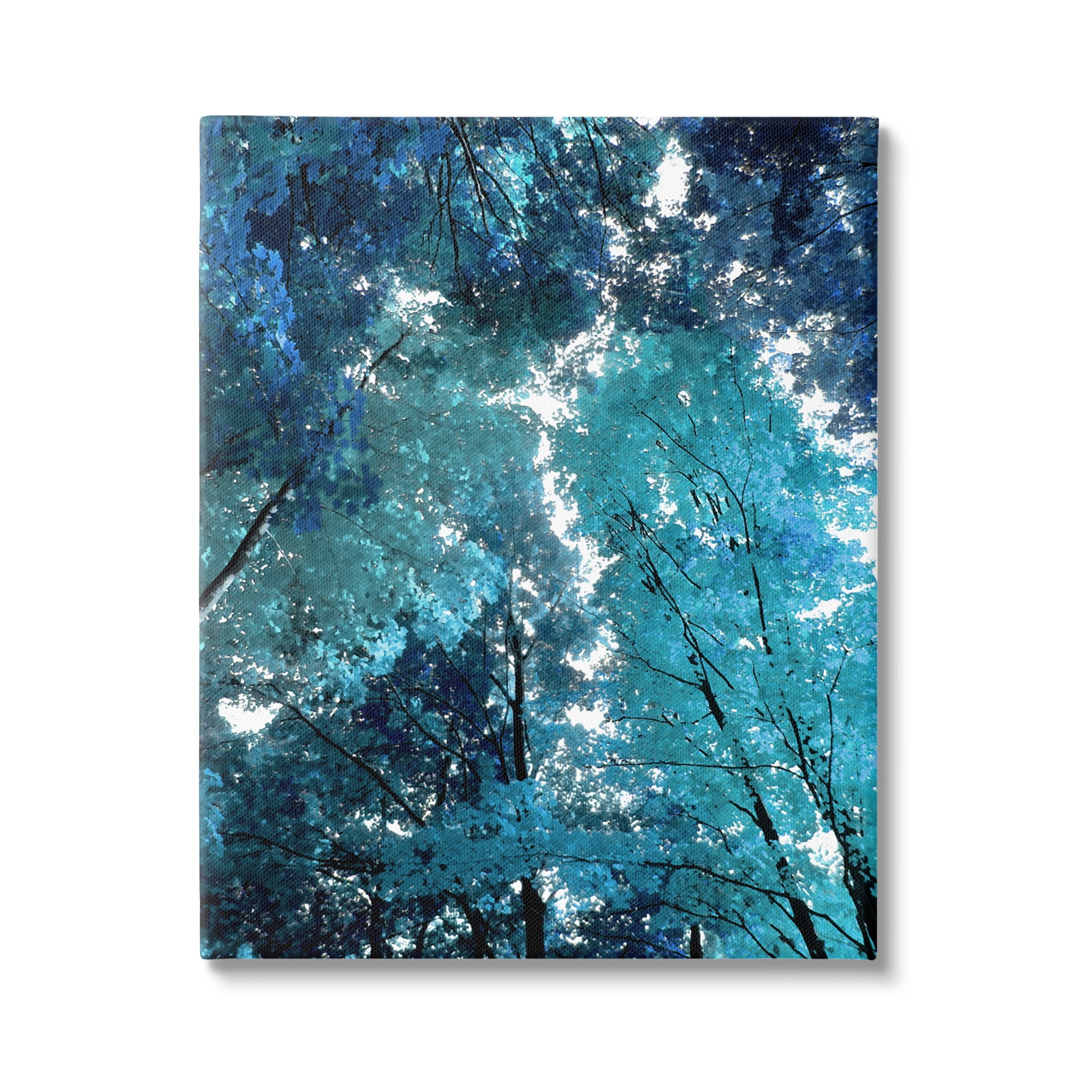 Stupell Industries Modern Blue Forest Trees Nature Painting Gallery ...