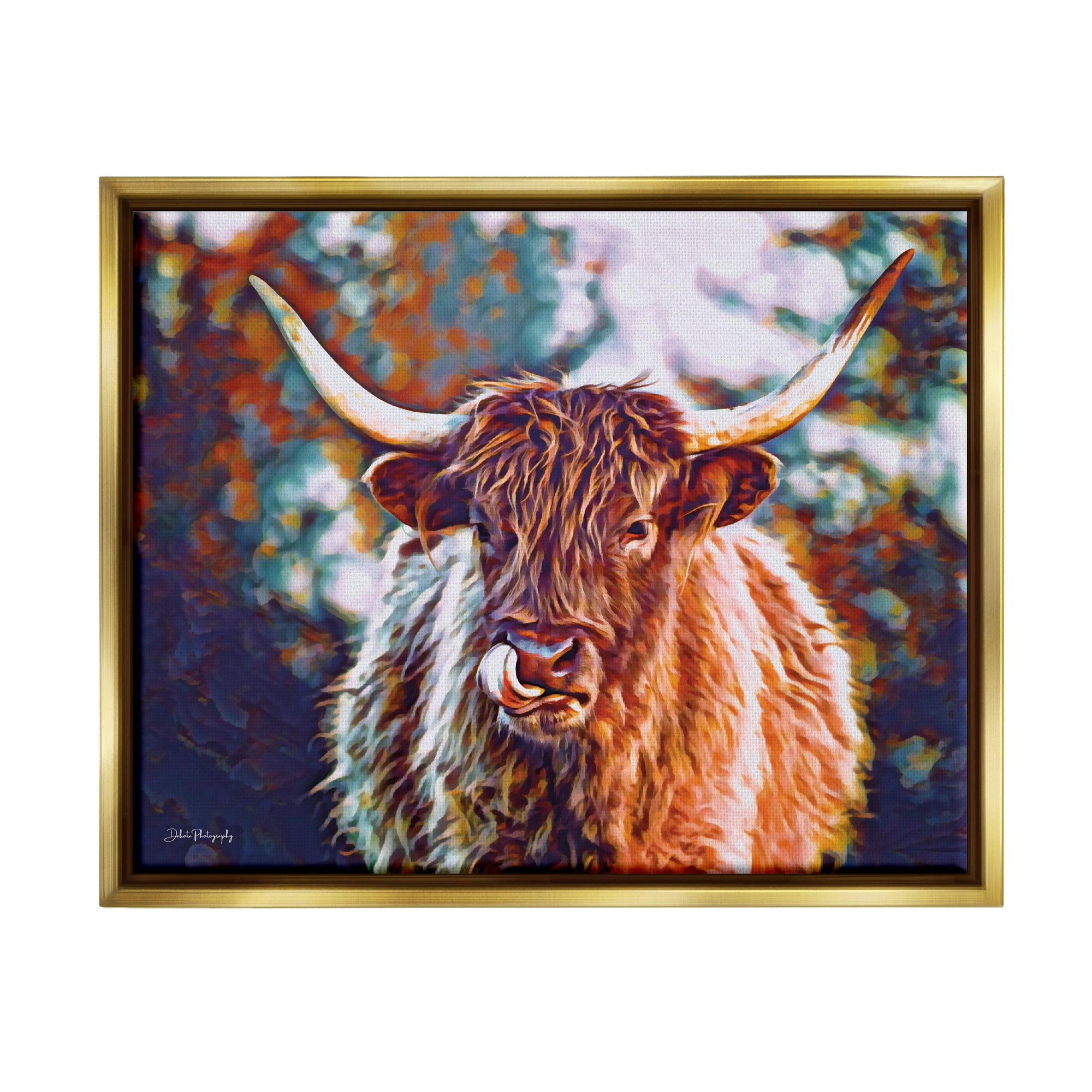 Stupell Industries Modern Cattle Portrait Animals & Insects Photography ...