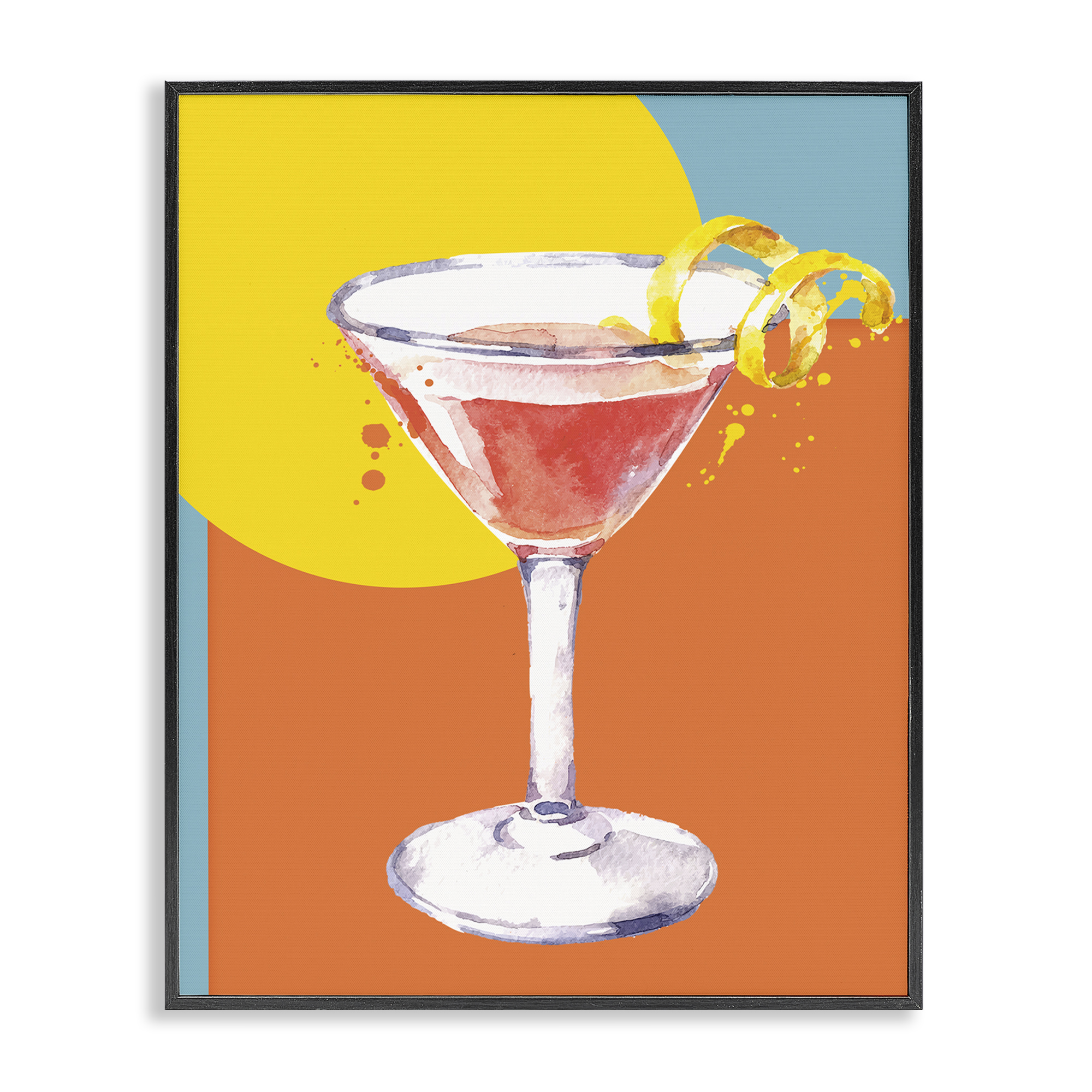 Stupell Industries Modern Cocktail Lemon Peel Food & Beverage Painting ...