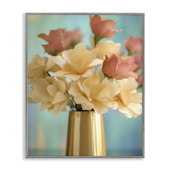 Stupell Industries Modern Bright Bouquet Floral Painting Black Framed ...