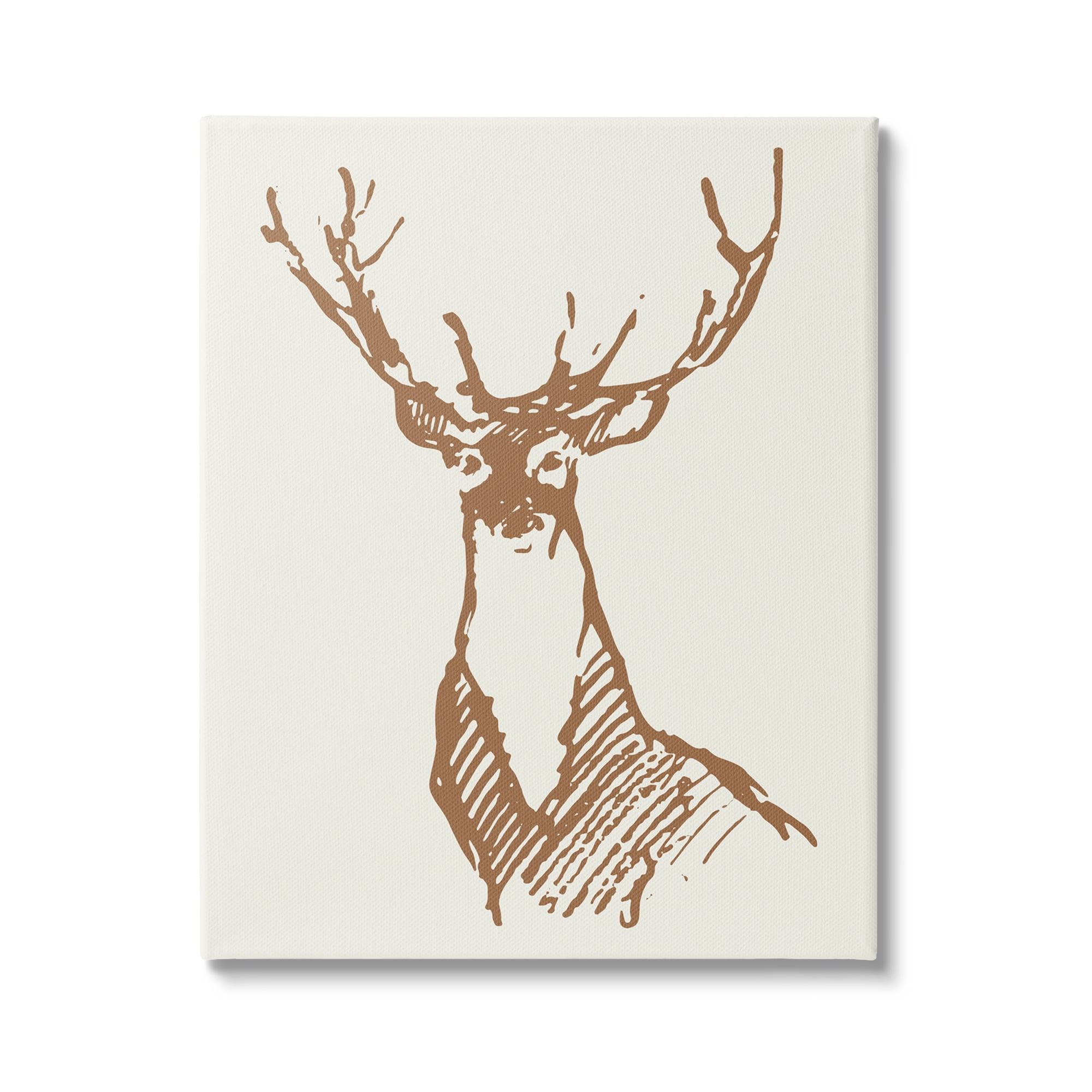 Modern Deer Antlers Canvas Print - Wildlife Art - 16x20 - Walmart.com
