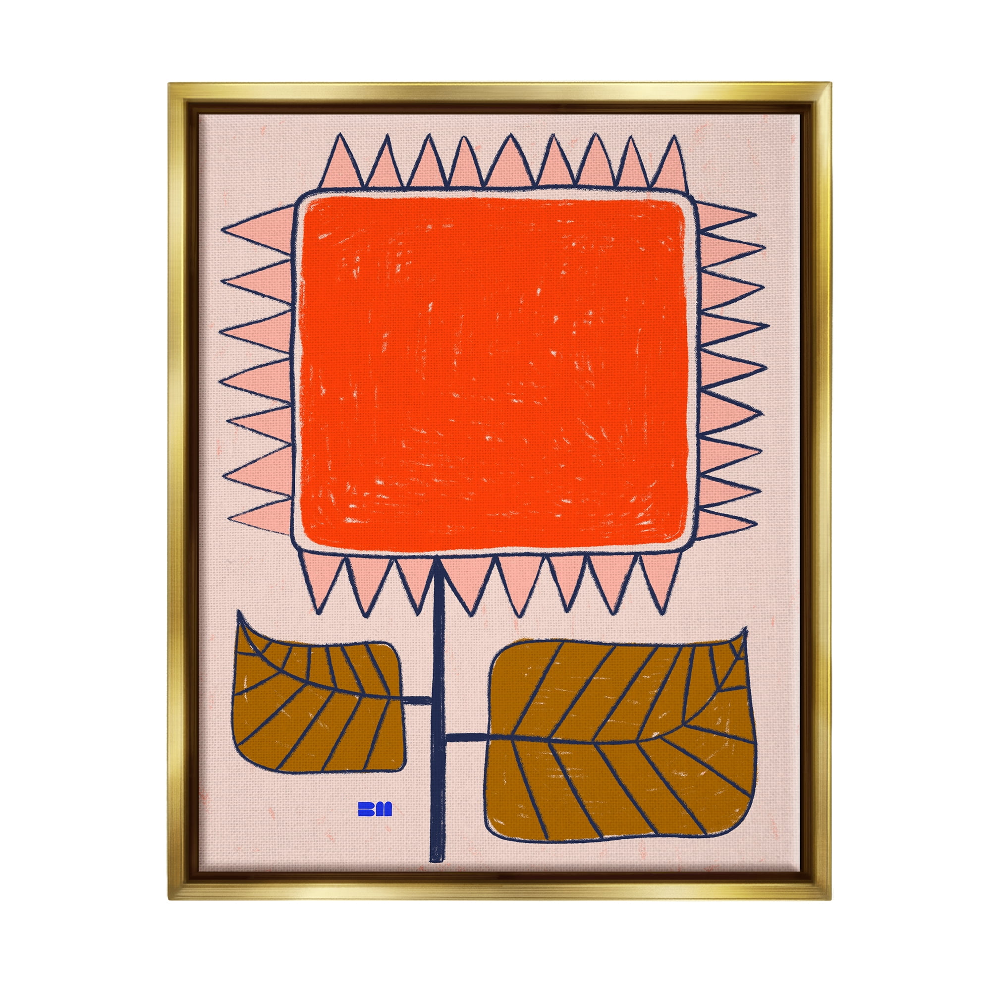 Stupell Industries Modern Earthy Flower Botanical & Floral Painting ...