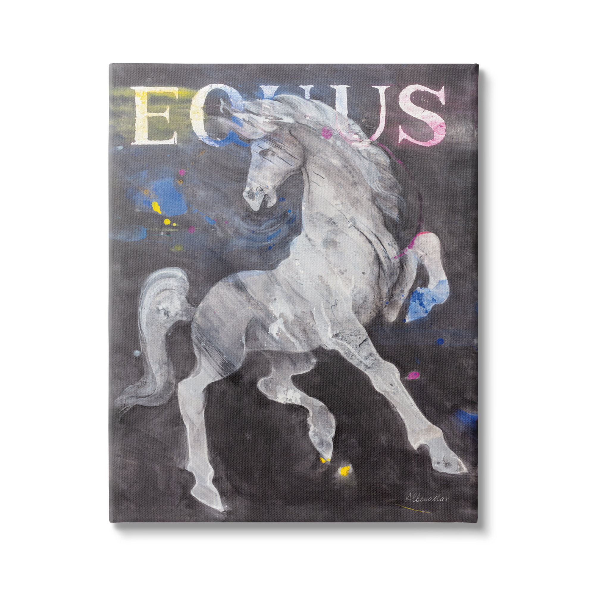 Stupell Industries Modern Equus Stallion Animals & Insects Painting ...