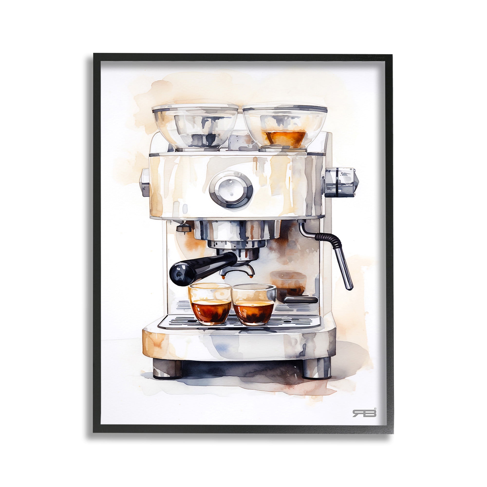 Stupell Industries Modern Espresso Machine Food & Beverage Painting ...
