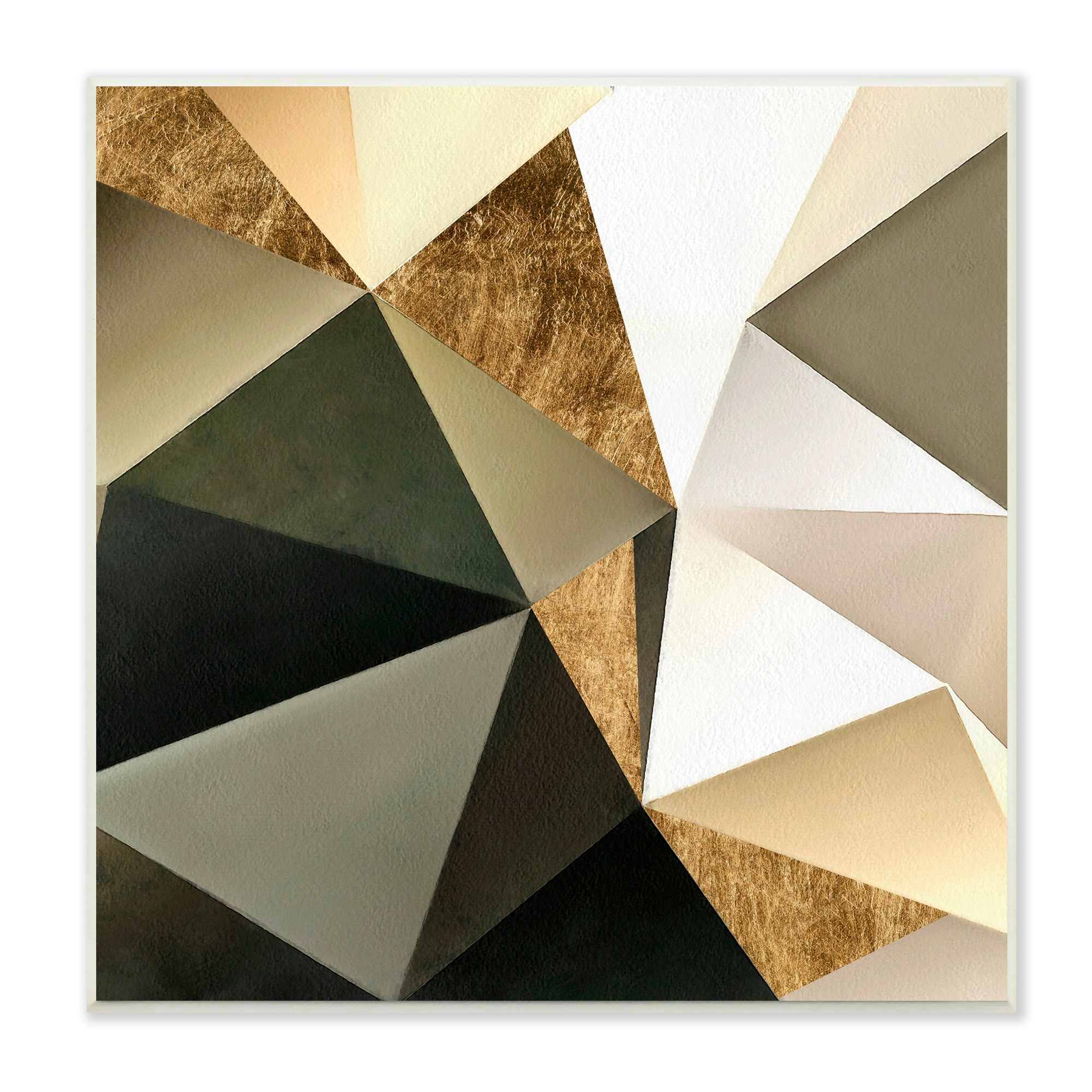 Stupell Industries Modern Geometric Triangle Collage Wall Art Plaque ...