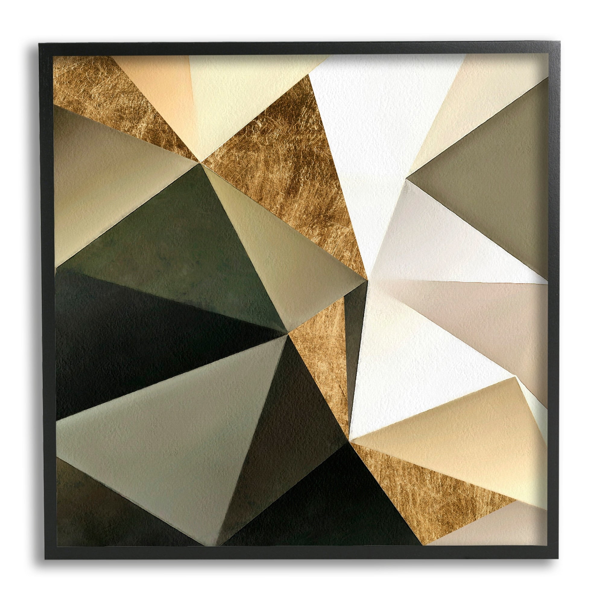Stupell Industries Modern Geometric Triangle Collage Bold Abstract ...