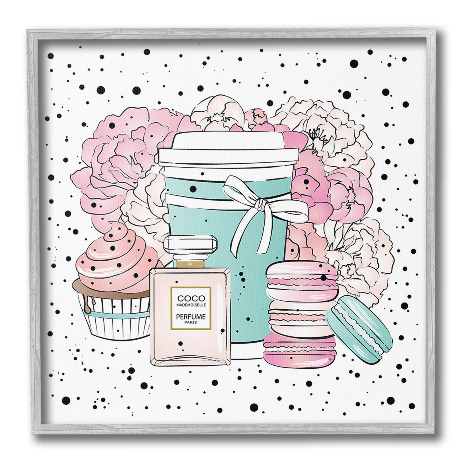 Stupell Industries Modern Glam Desserts Painting - Framed Art Print ...
