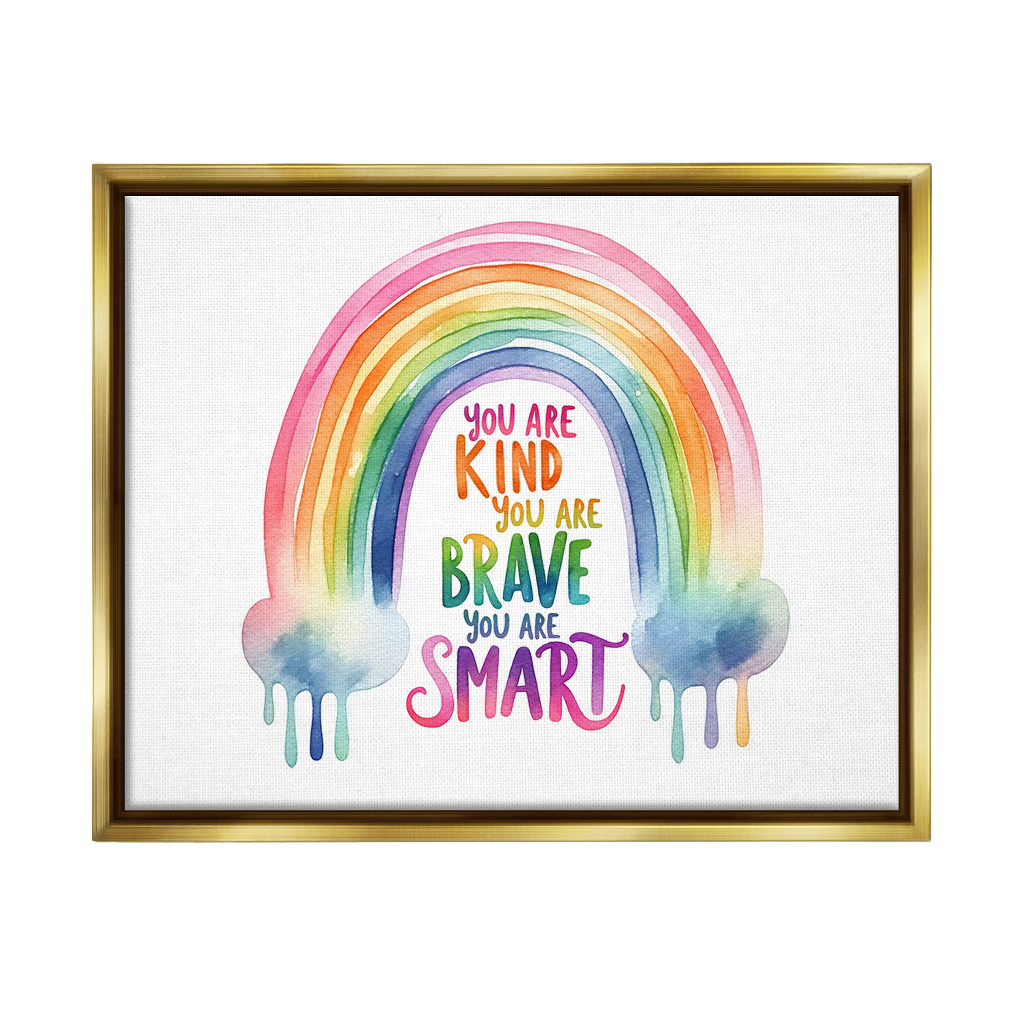 Stupell Industries Modern Inspirational Rainbow Inspirational Painting ...