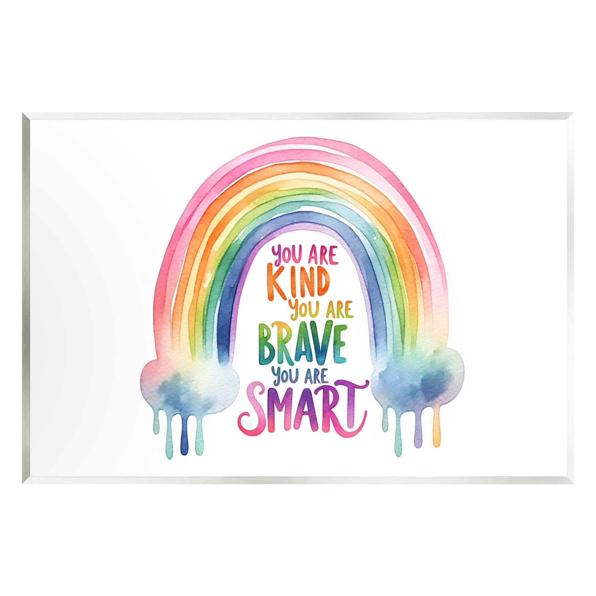 Stupell Industries Modern Inspirational Rainbow Inspirational Painting ...