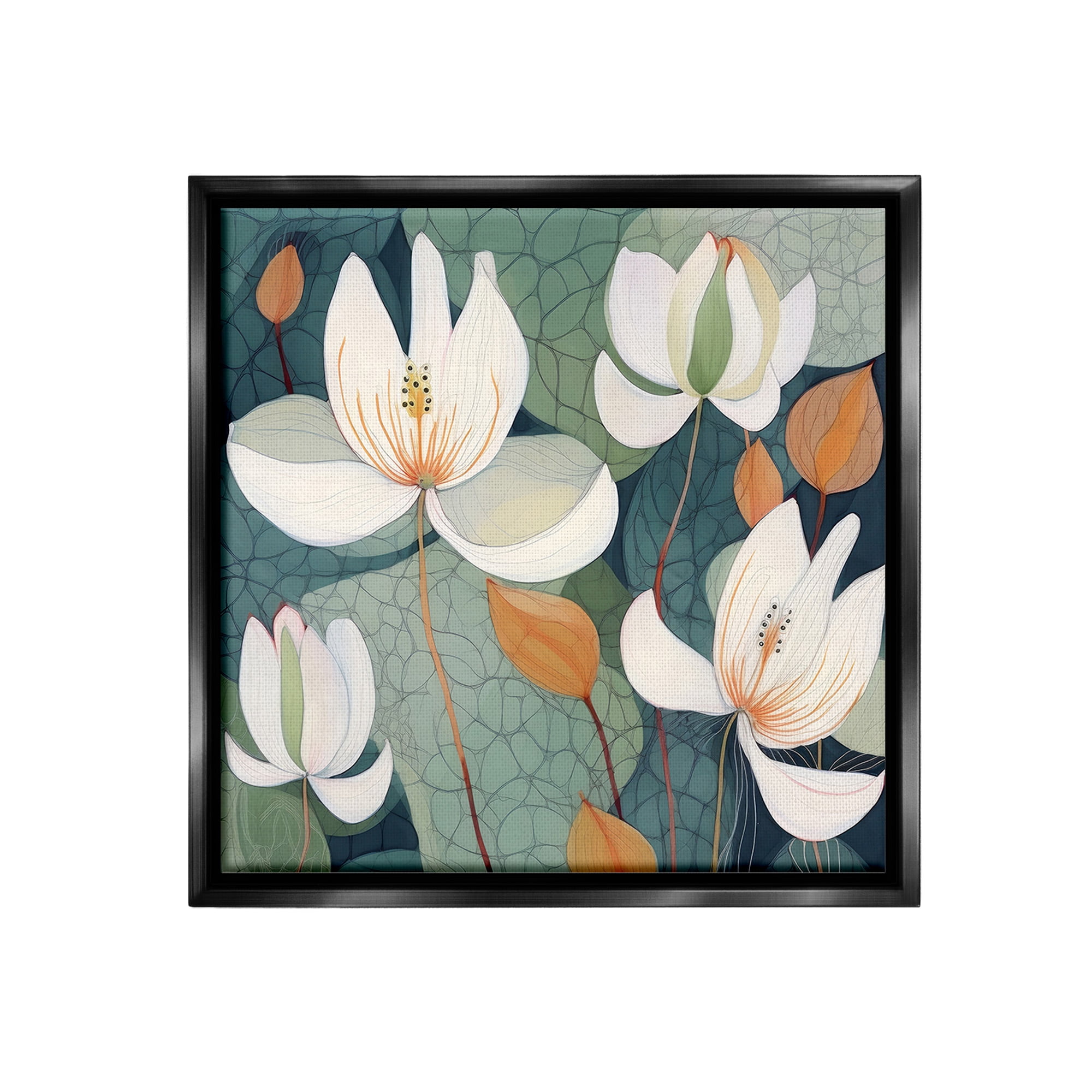 Stupell Industries Modern Iris Pattern Botanical & Floral Painting ...