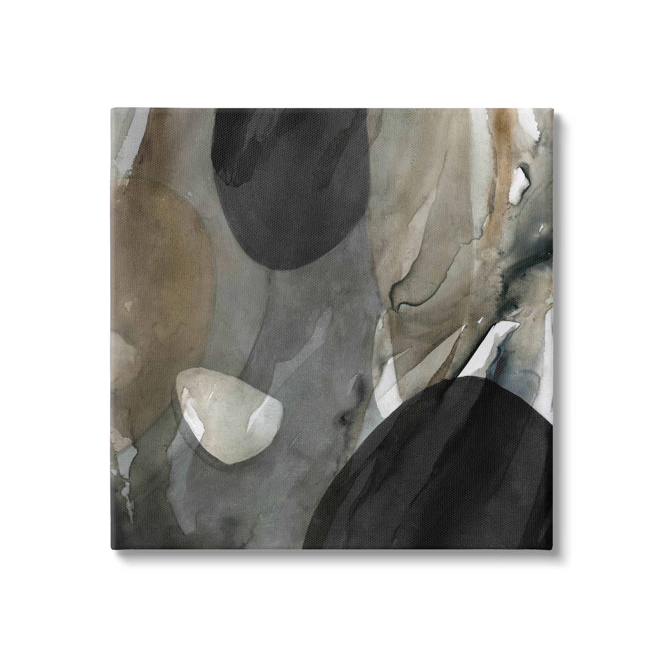 Stupell Modern Layered Shapes Abstract Canvas Print - 17x17 - Walmart.com