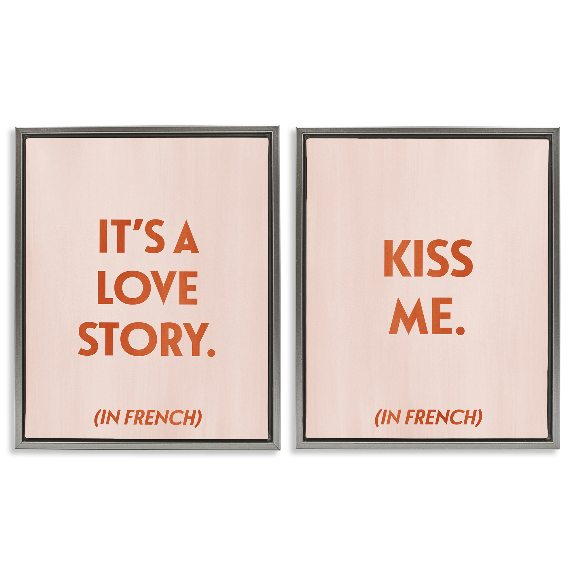 Stupell Industries Modern Love Story Kiss Text & Numbers Painting Gray ...