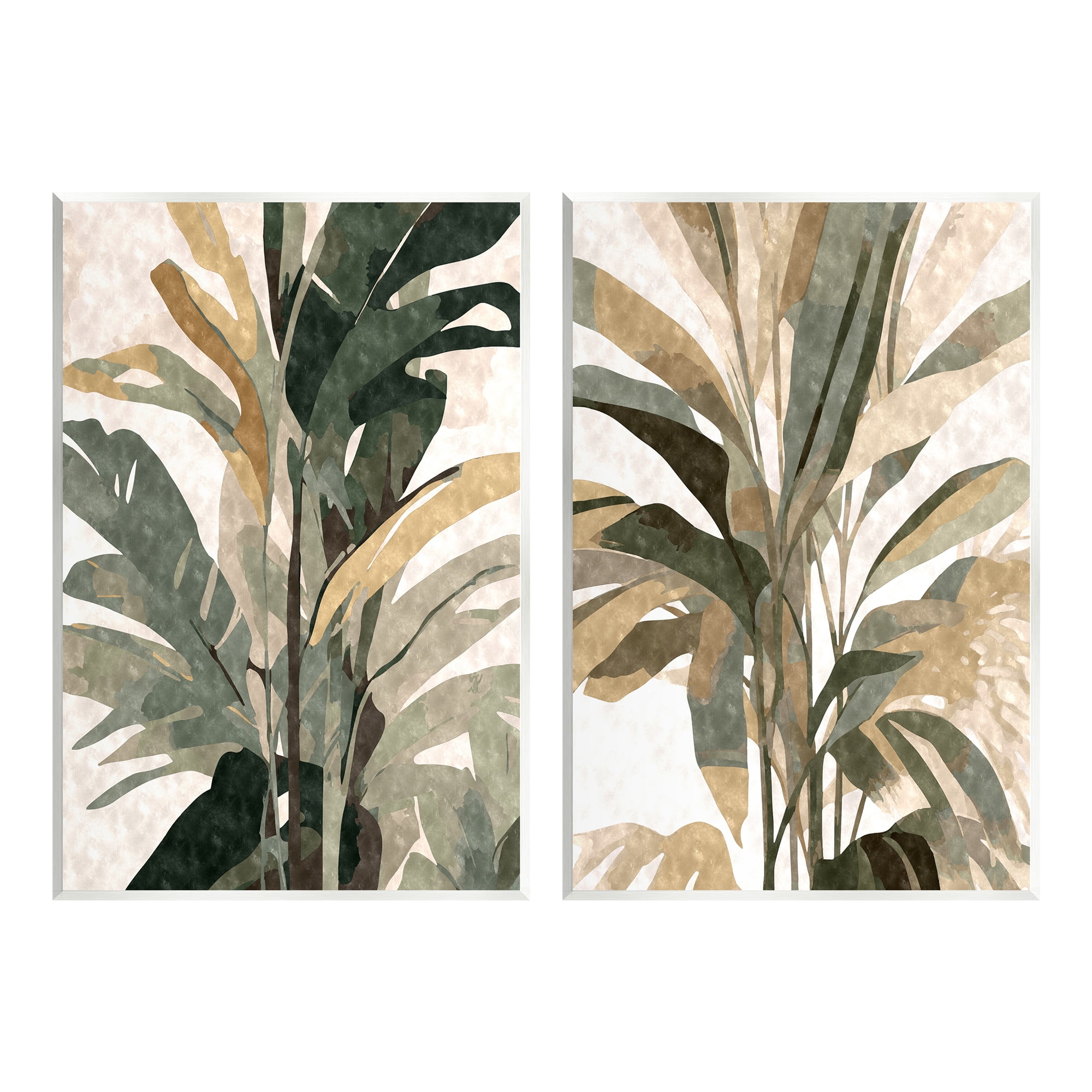 Stupell Industries Modern Palm Leaves Botanical & Floral Painting ...