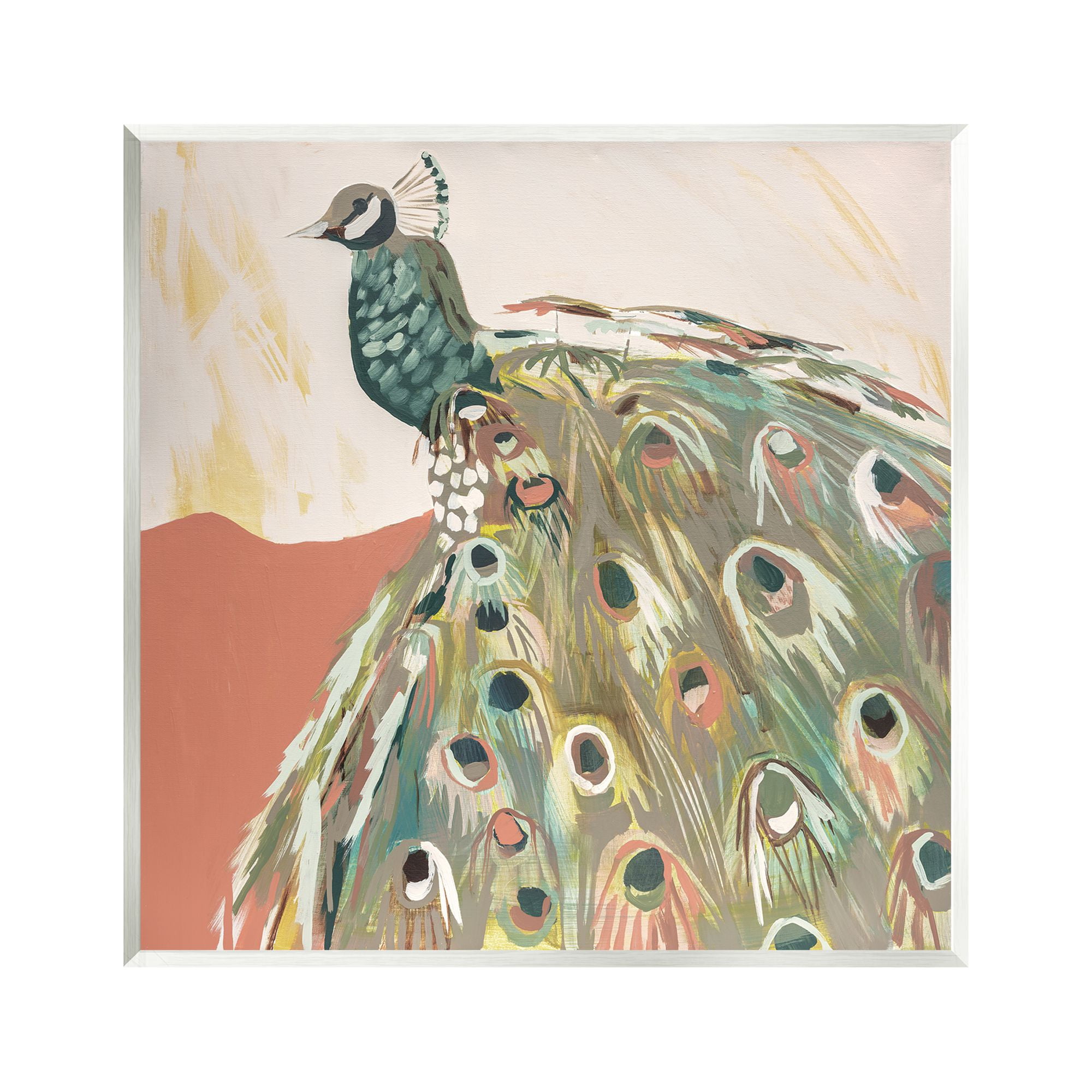 Stupell Industries Modern Peacock Portrait Animals & Insects Painting ...