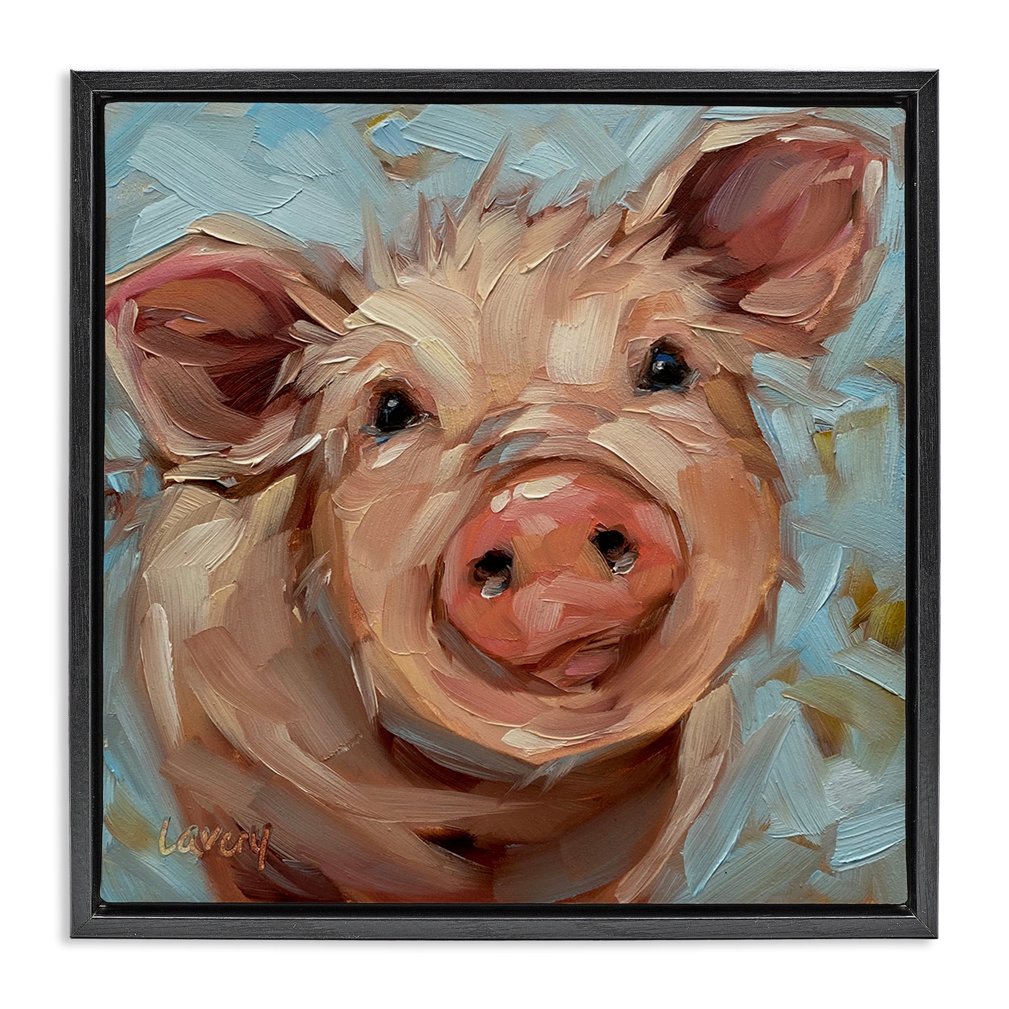 Stupell Industries Modern Pig Portrait Farm Animal Animals & Insects ...
