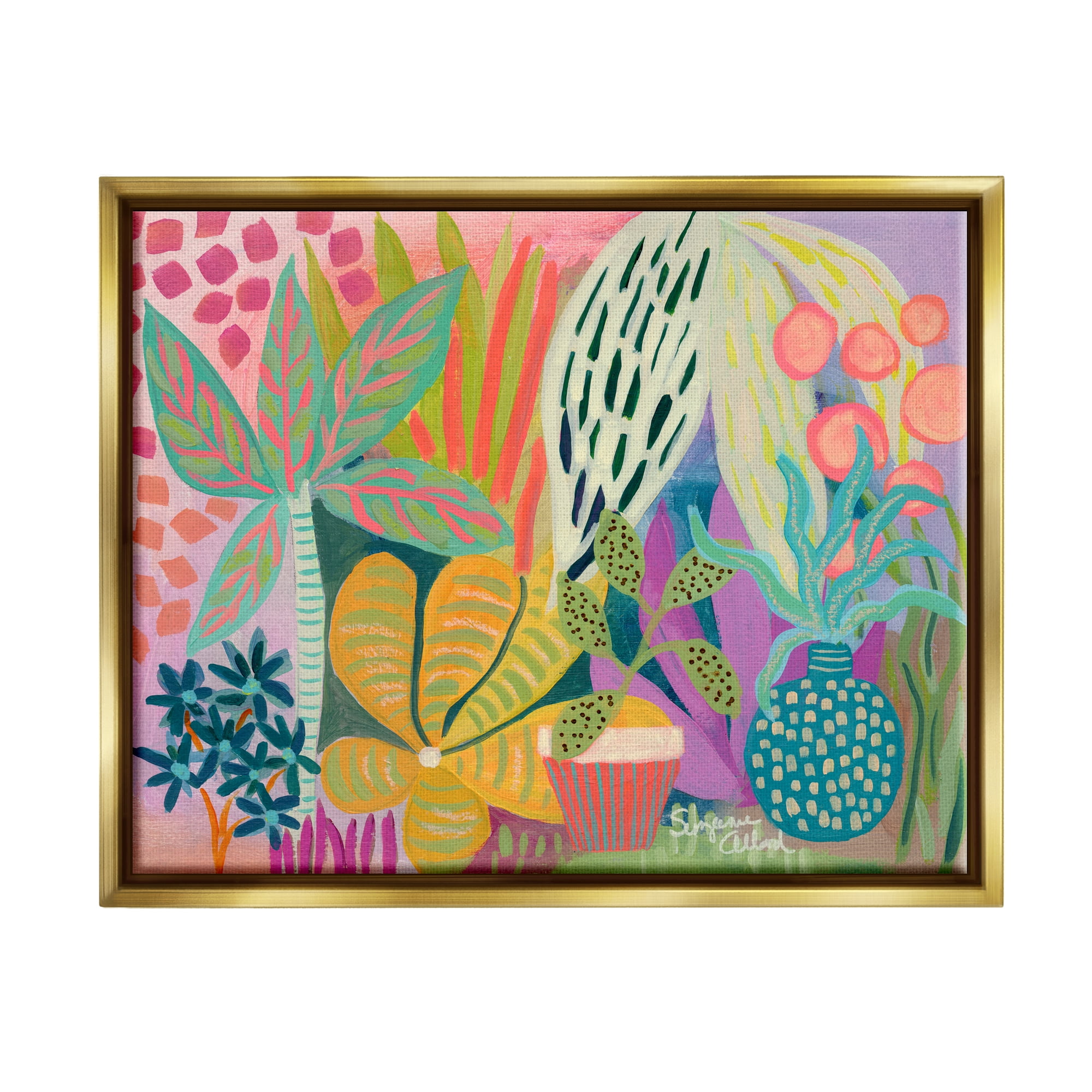 Stupell Industries Modern Plants Abstract Shapes Botanical & Floral ...