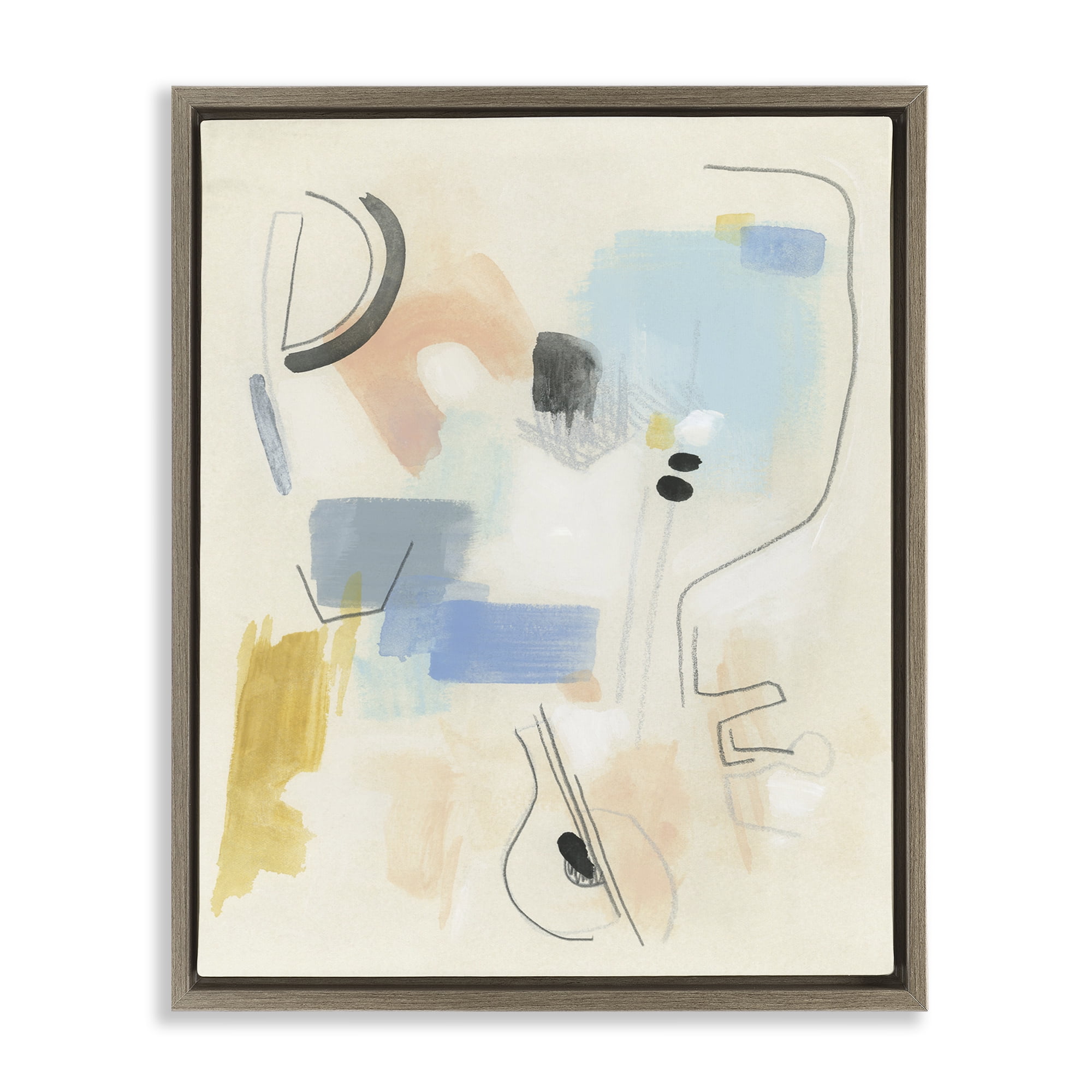 Stupell Industries Modern Scribble Abstraction Abstract Painting Brown ...